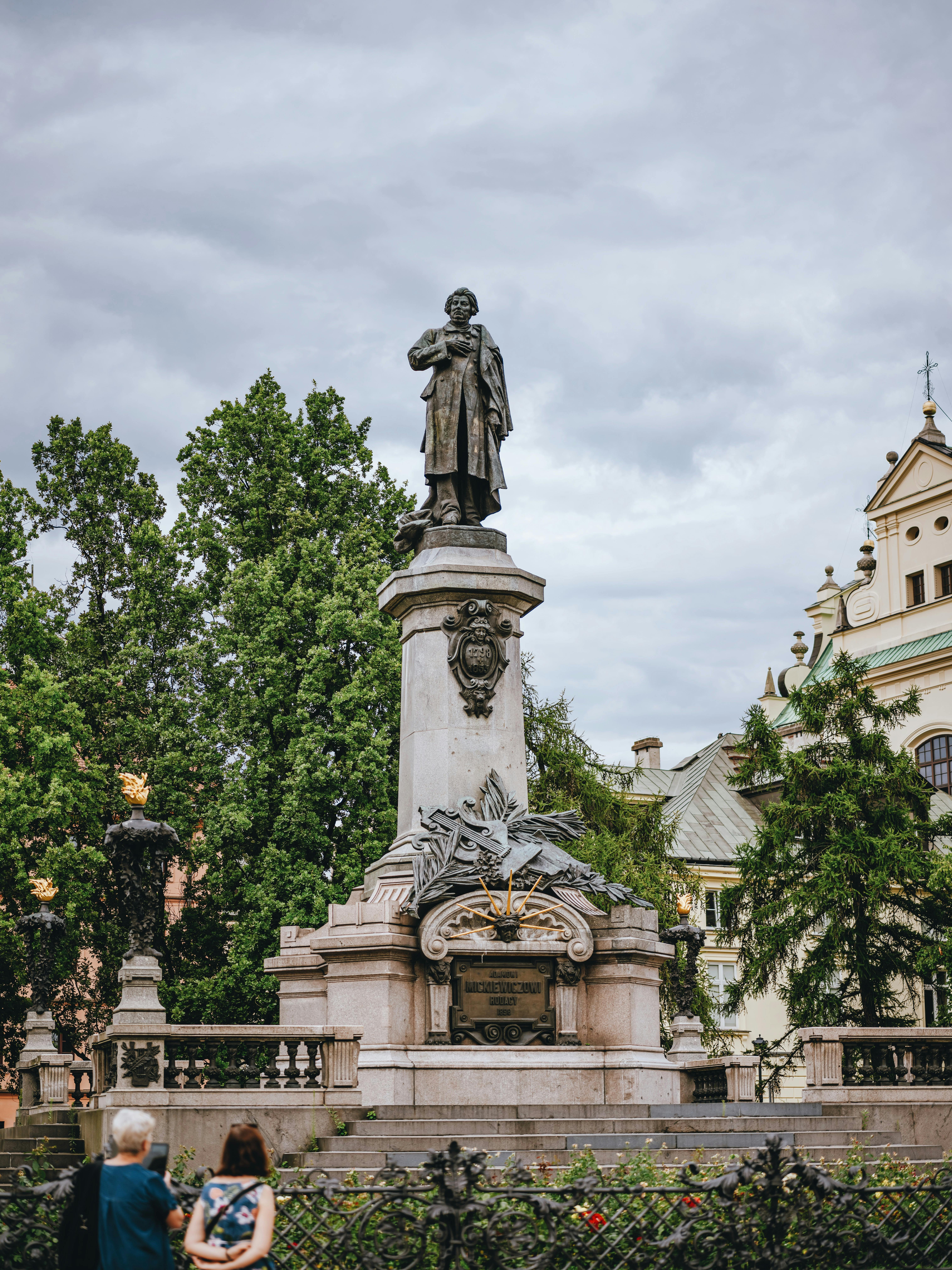 Adam Mickiewicz Monument in Warsaw, Poland · Free Stock Photo