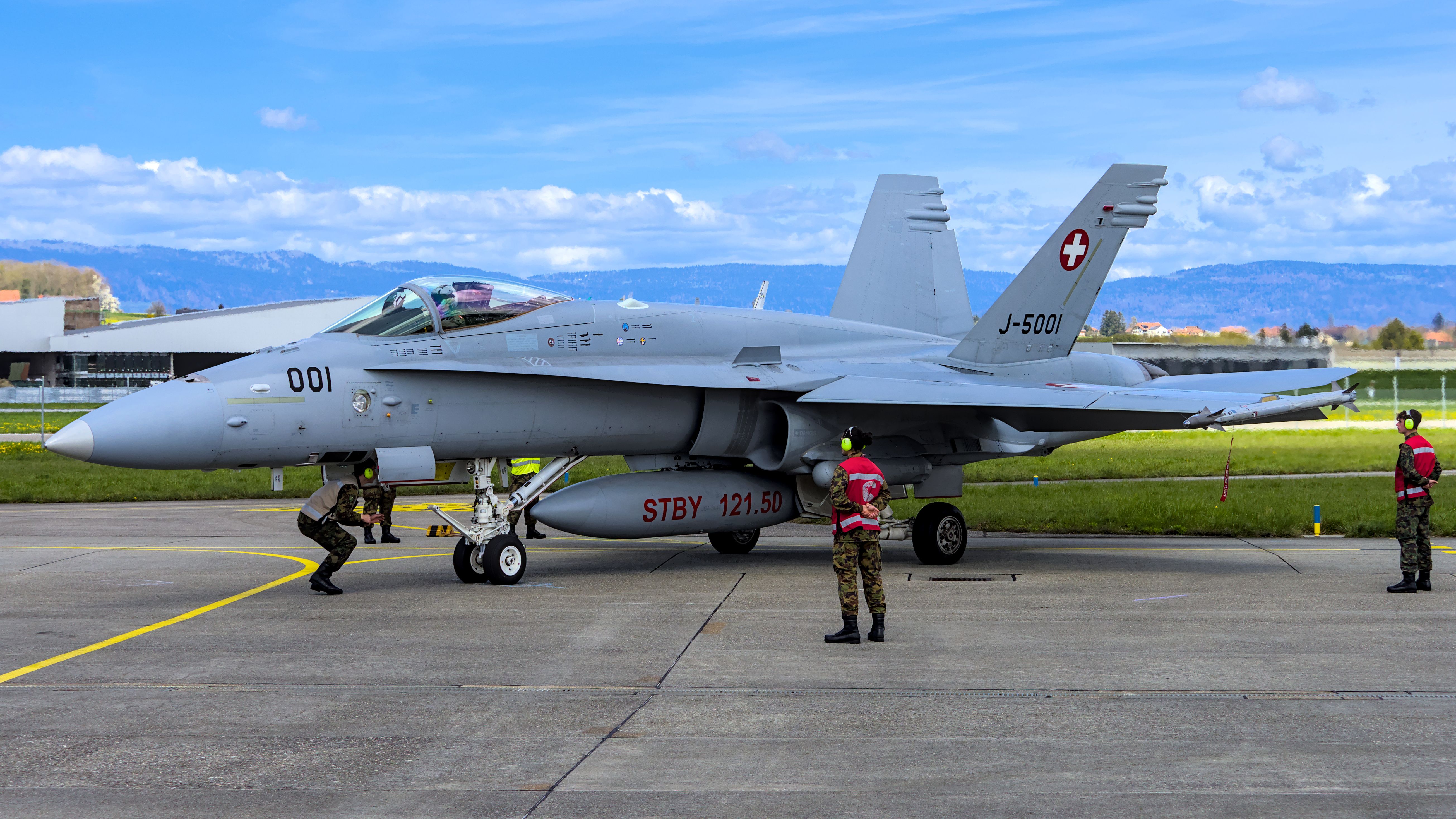 Swiss Fighter Plane on an Airfield · Free Stock Photo