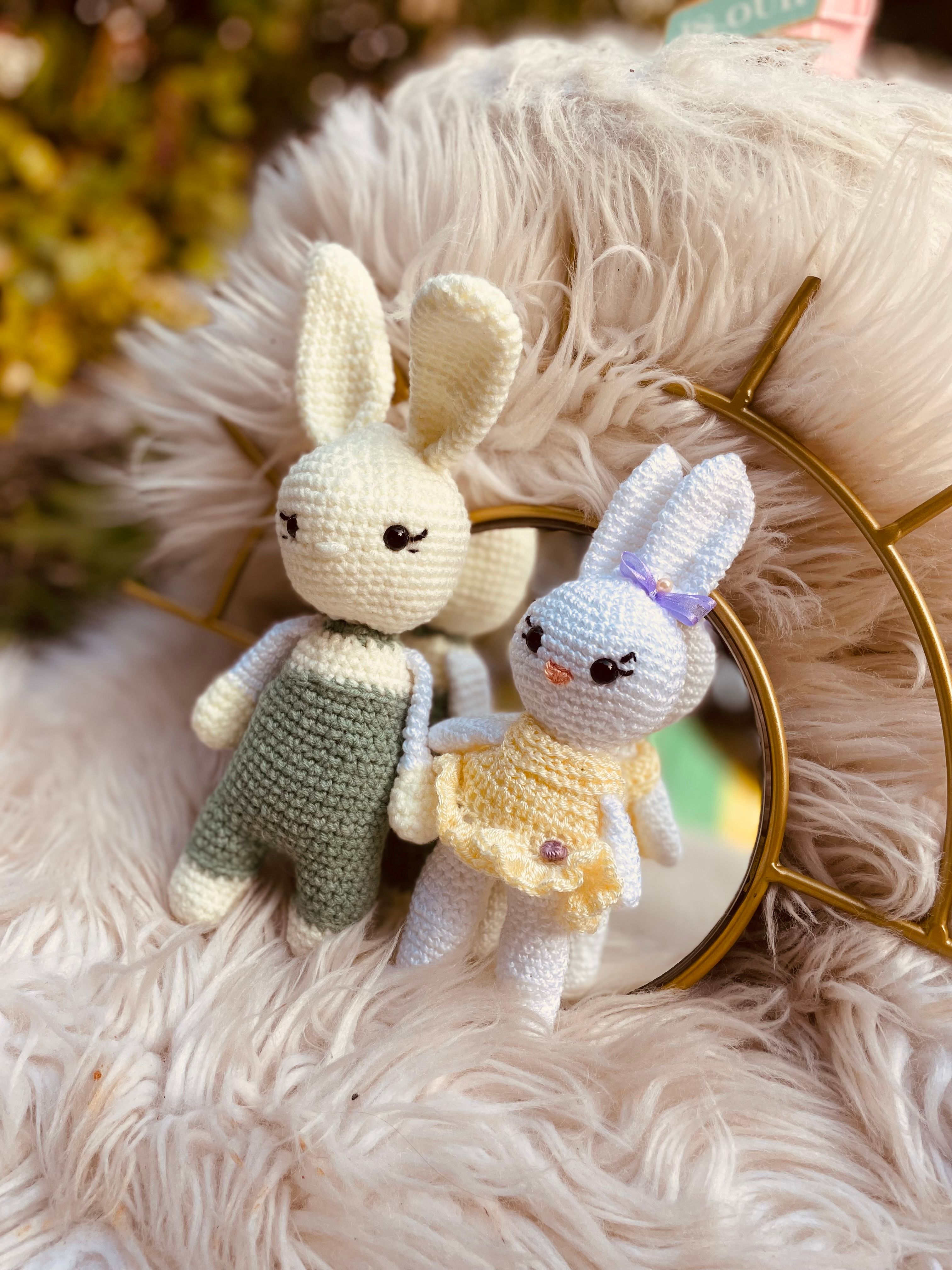 Crochet Hooked Rabbits · Free Stock Photo