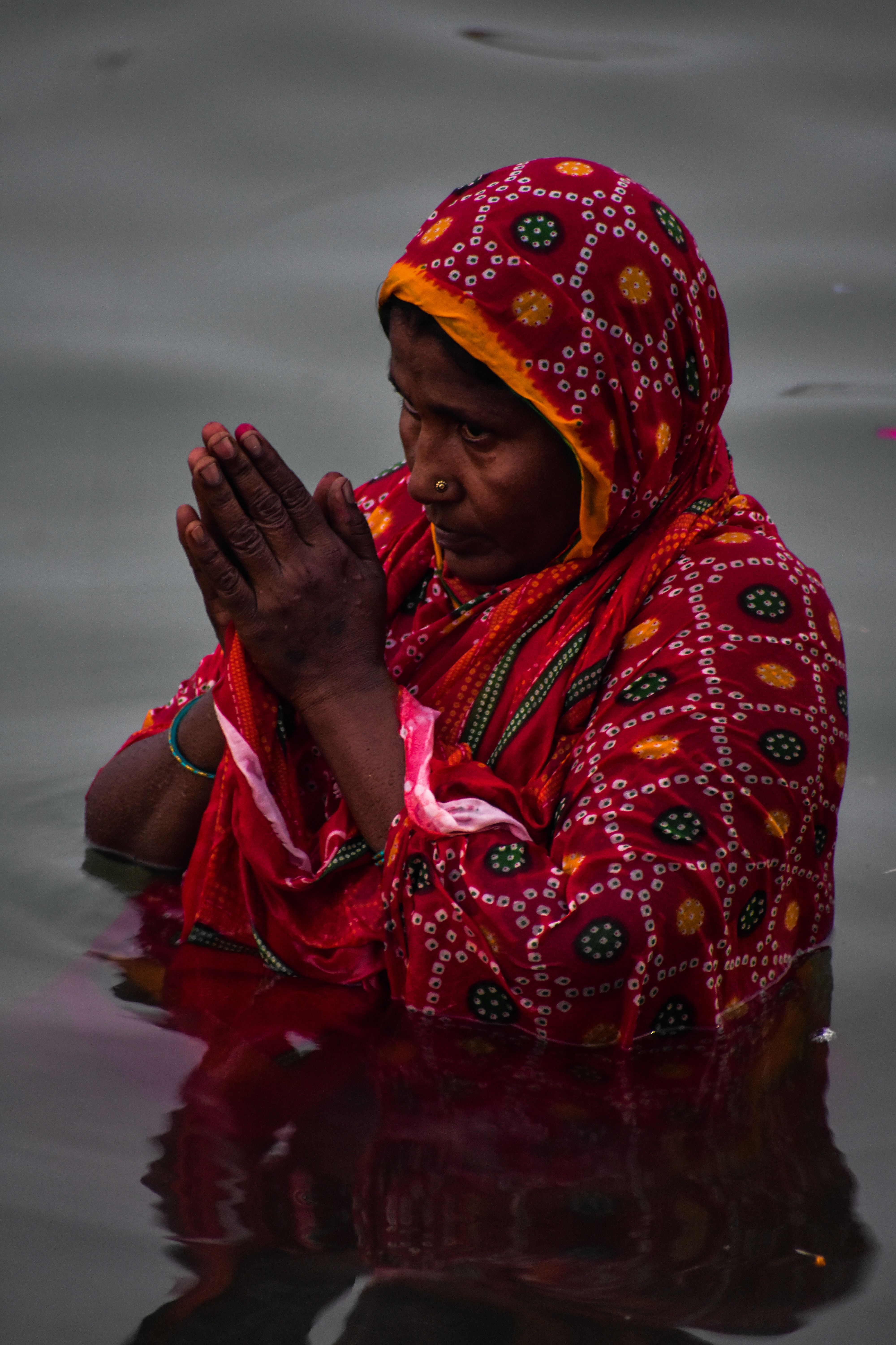Woman Praying in Traditional Church · Free Stock Photo