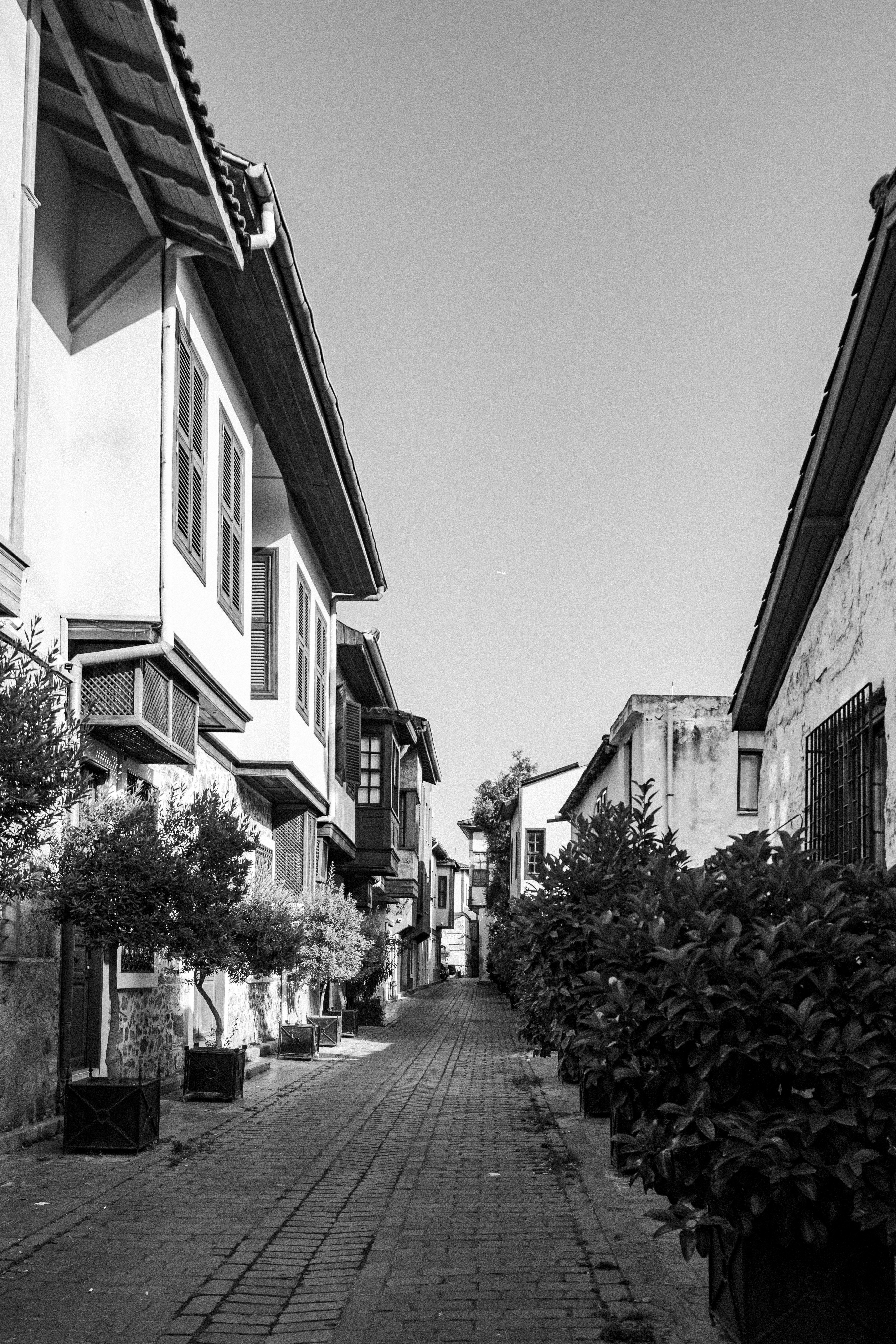 Cobblestone Street Between Houses · Free Stock Photo