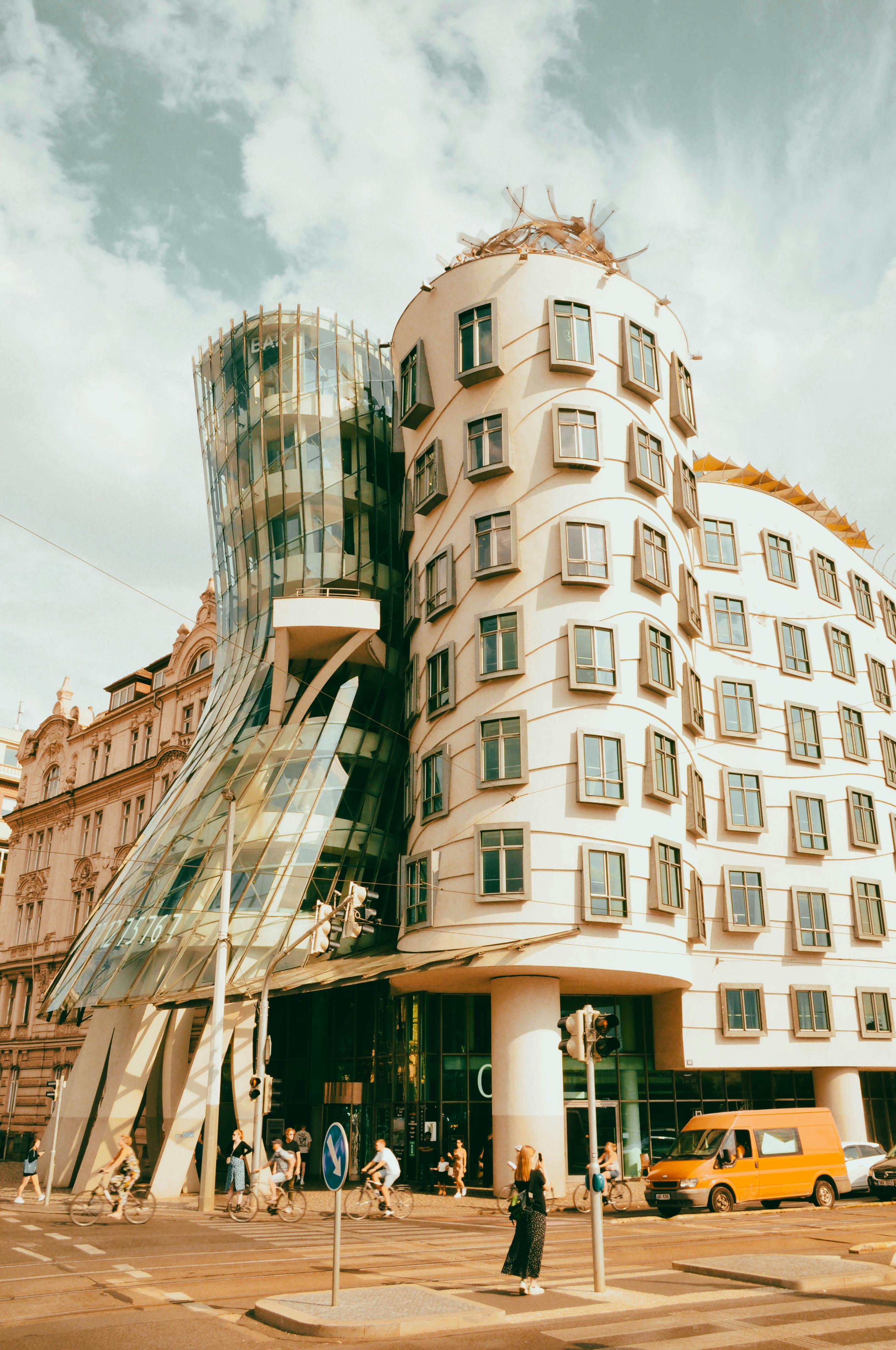 Facade of the Dancing House in Prague, Czech Republic · Free Stock Photo