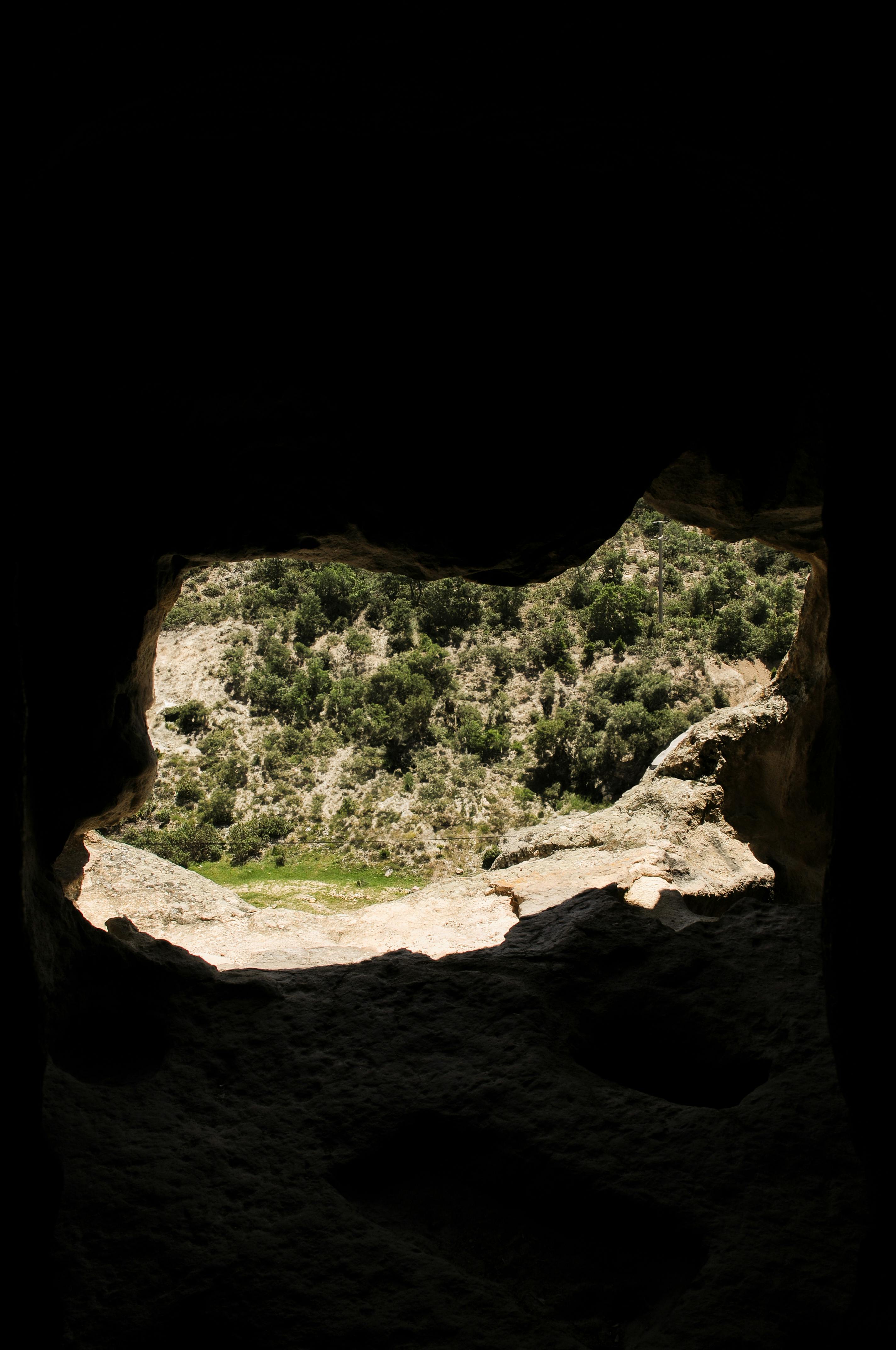 Bushes Seen Through Hole in Cave Wall in Phrygia, Turkey · Free Stock Photo