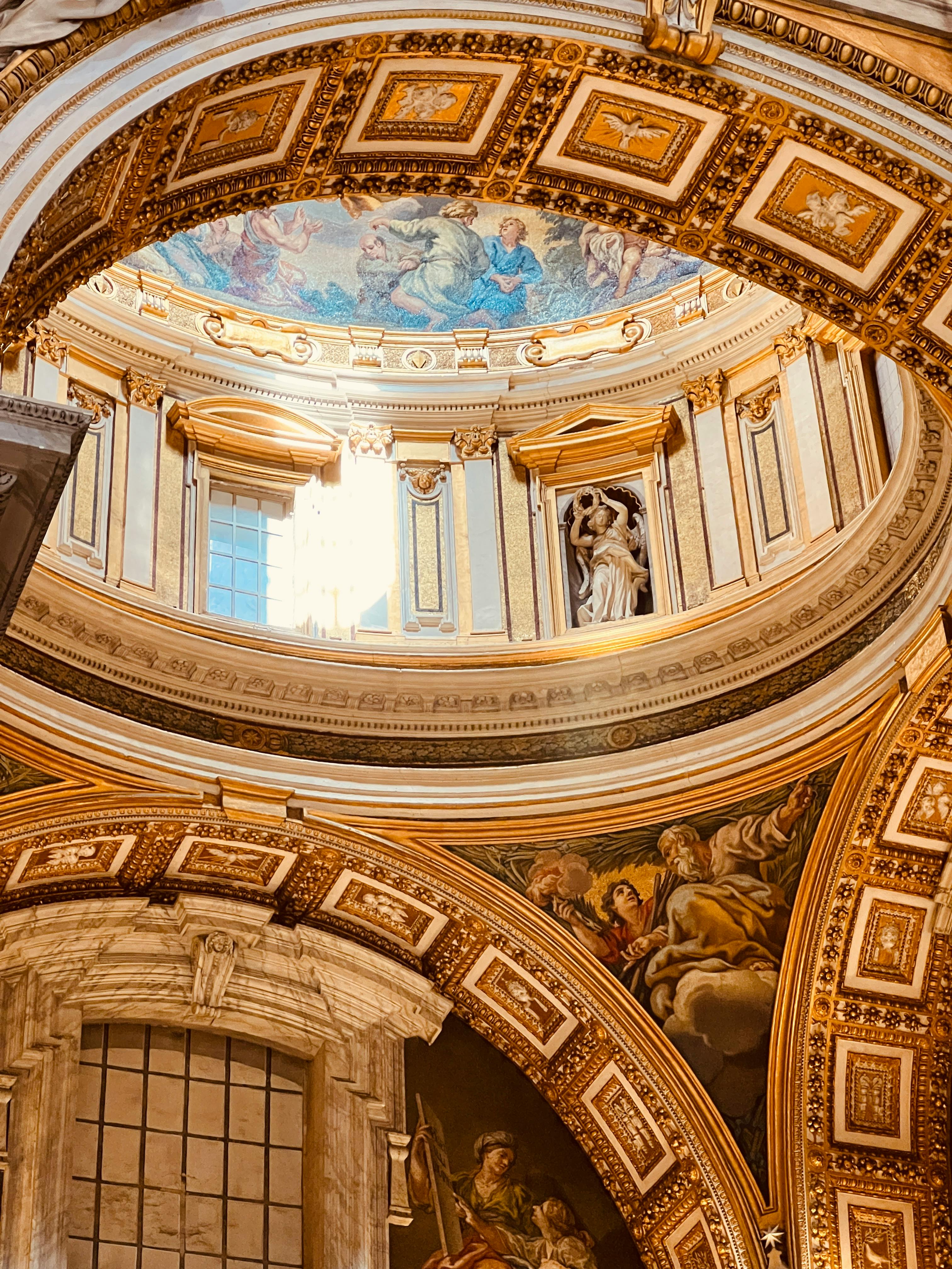Low Angle Shot of the Dome in Saint Peter Basilica · Free Stock Photo