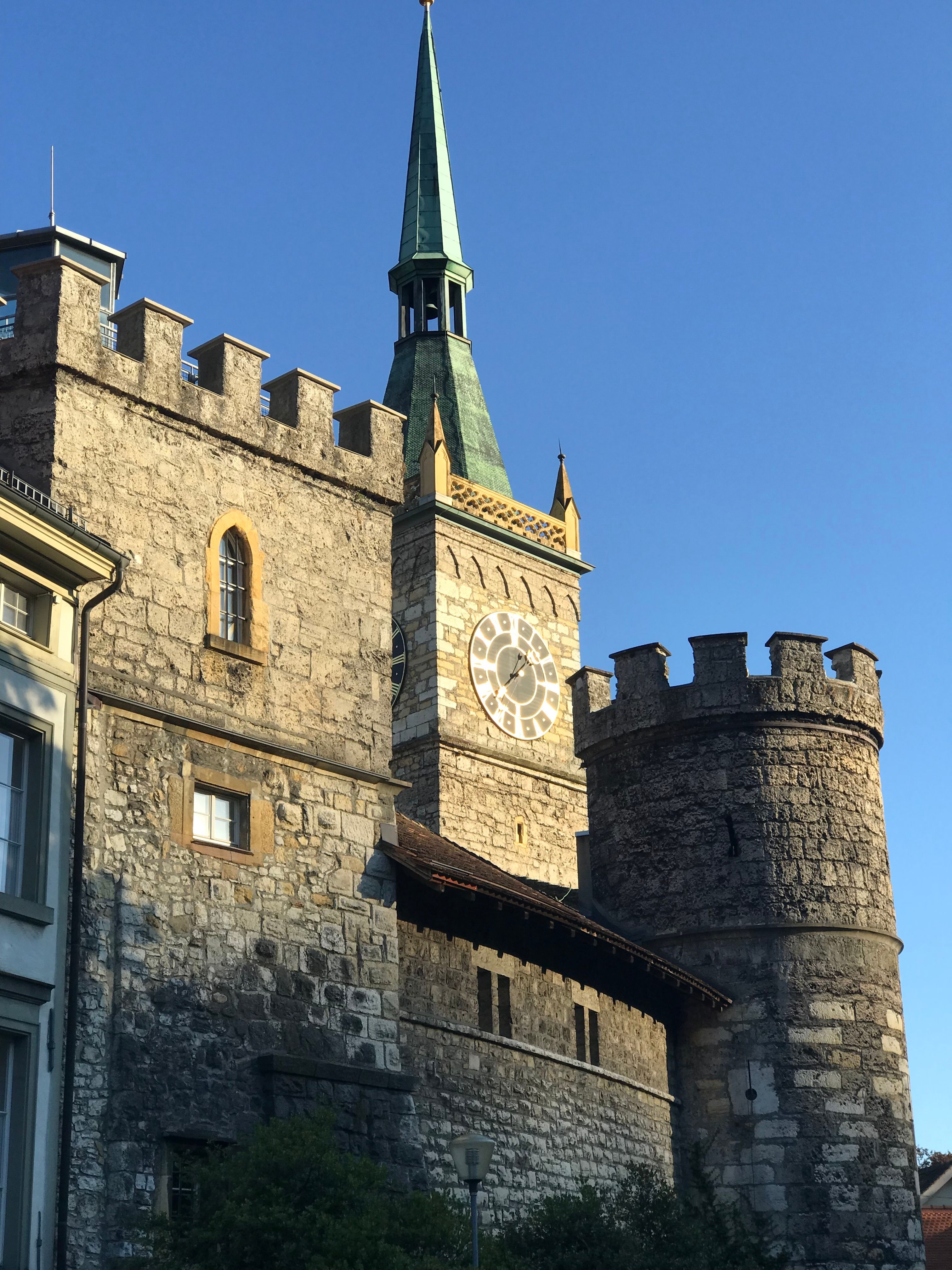 Castle and a Clock Tower · Free Stock Photo