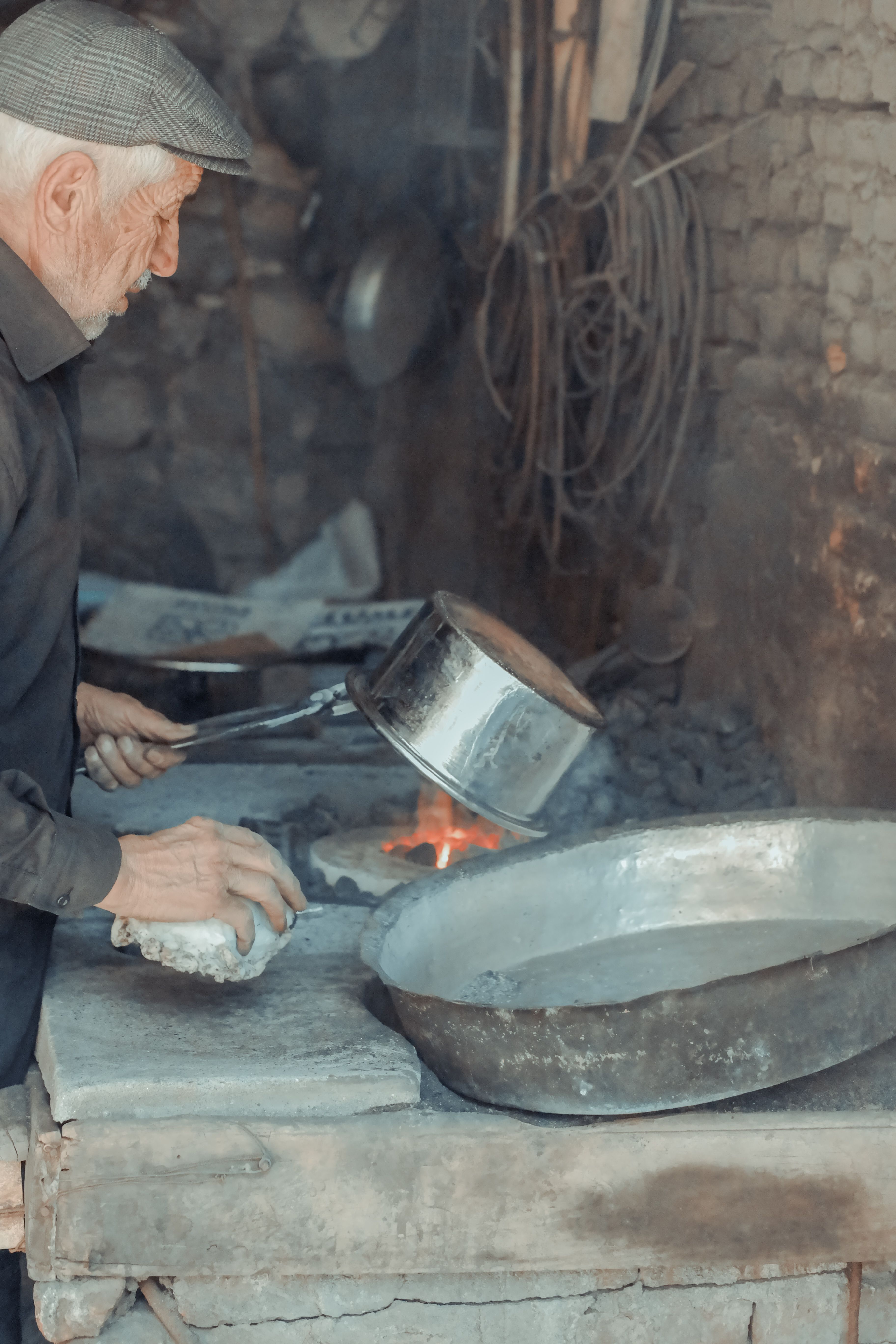 Elderly Man with Pot · Free Stock Photo