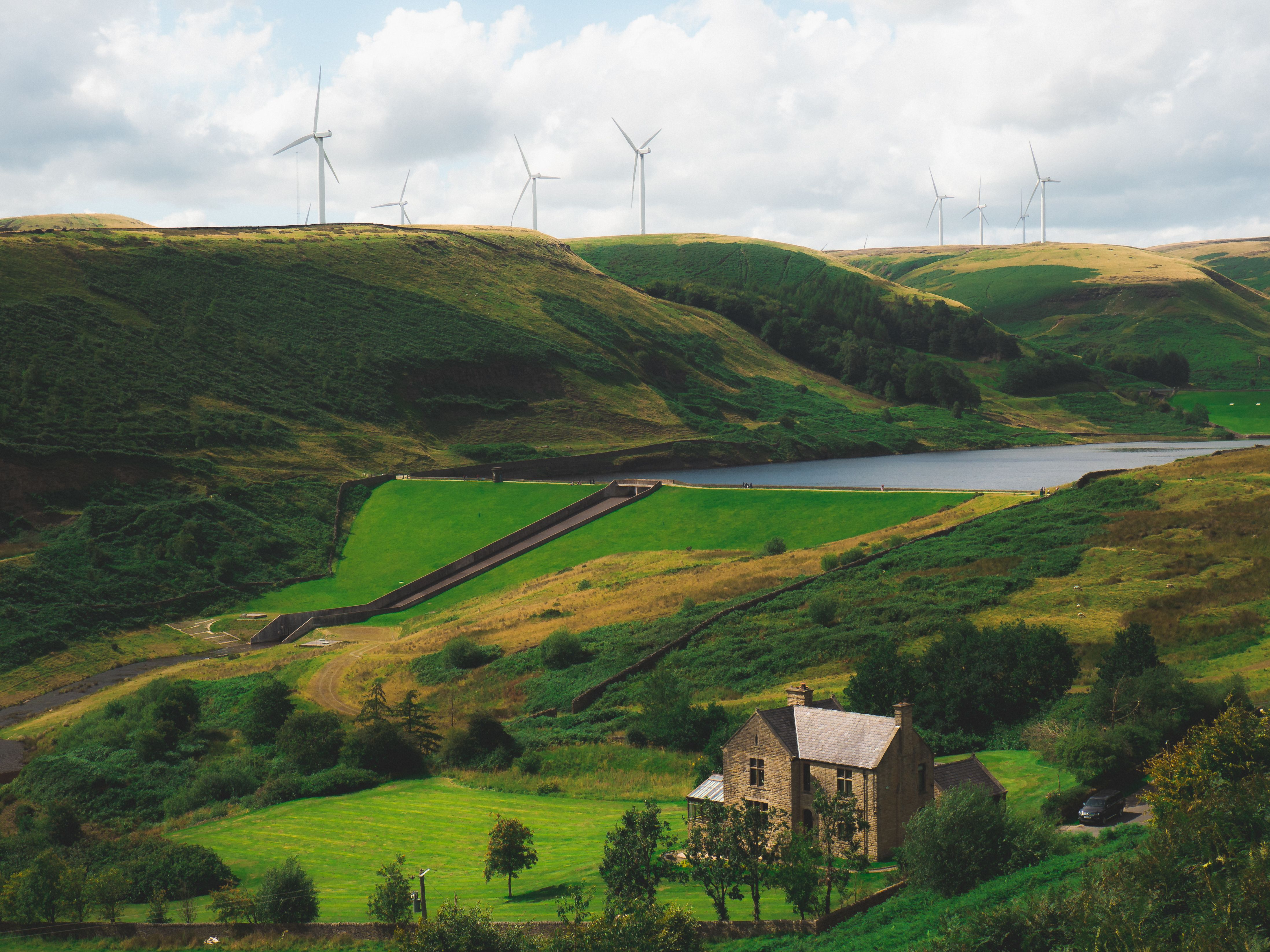 View of the Greenbooth Reservoir, Greater Manchester, England · Free ...