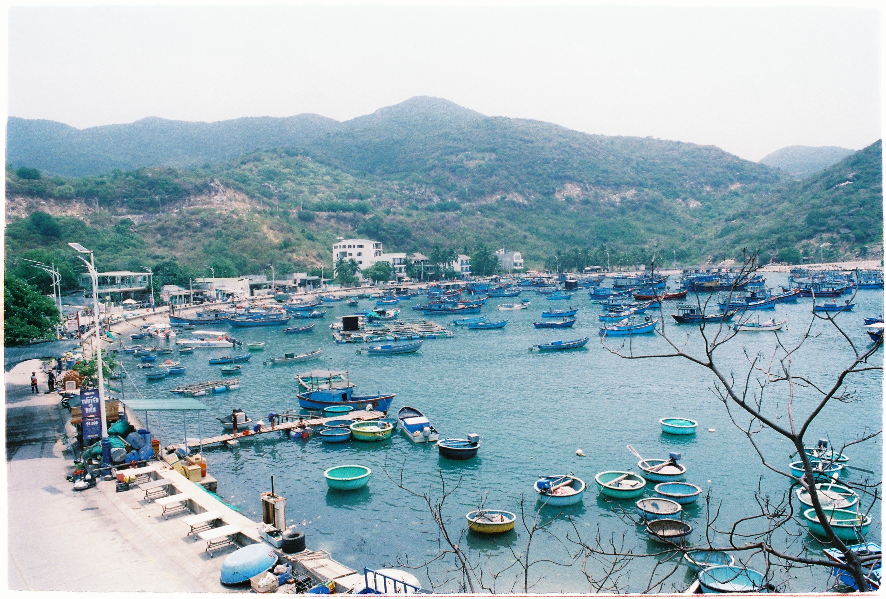 View of Traditional Vietnamese Fishing Boats in the Port of a Fishing ...