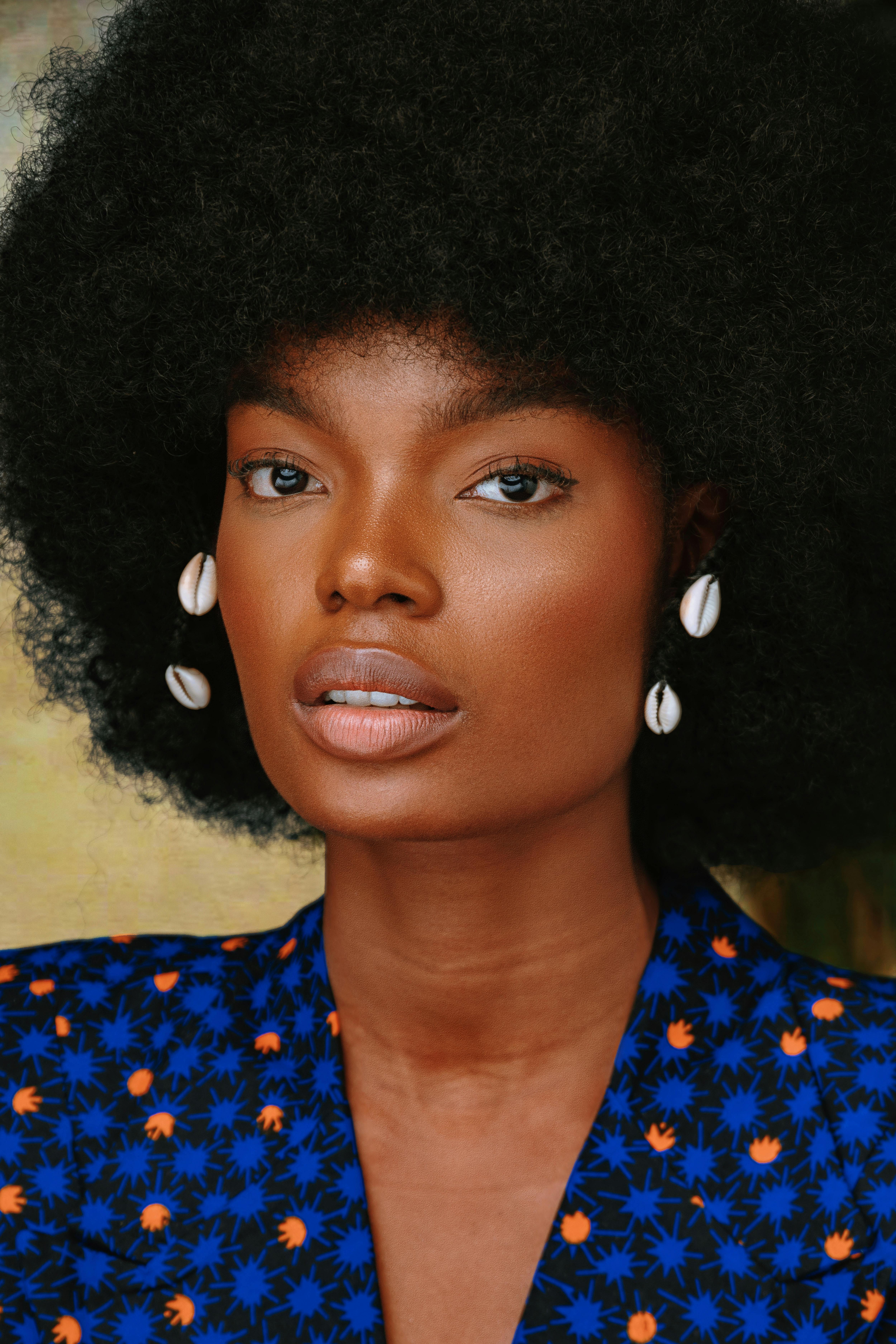Portrait of Woman with Afro · Free Stock Photo