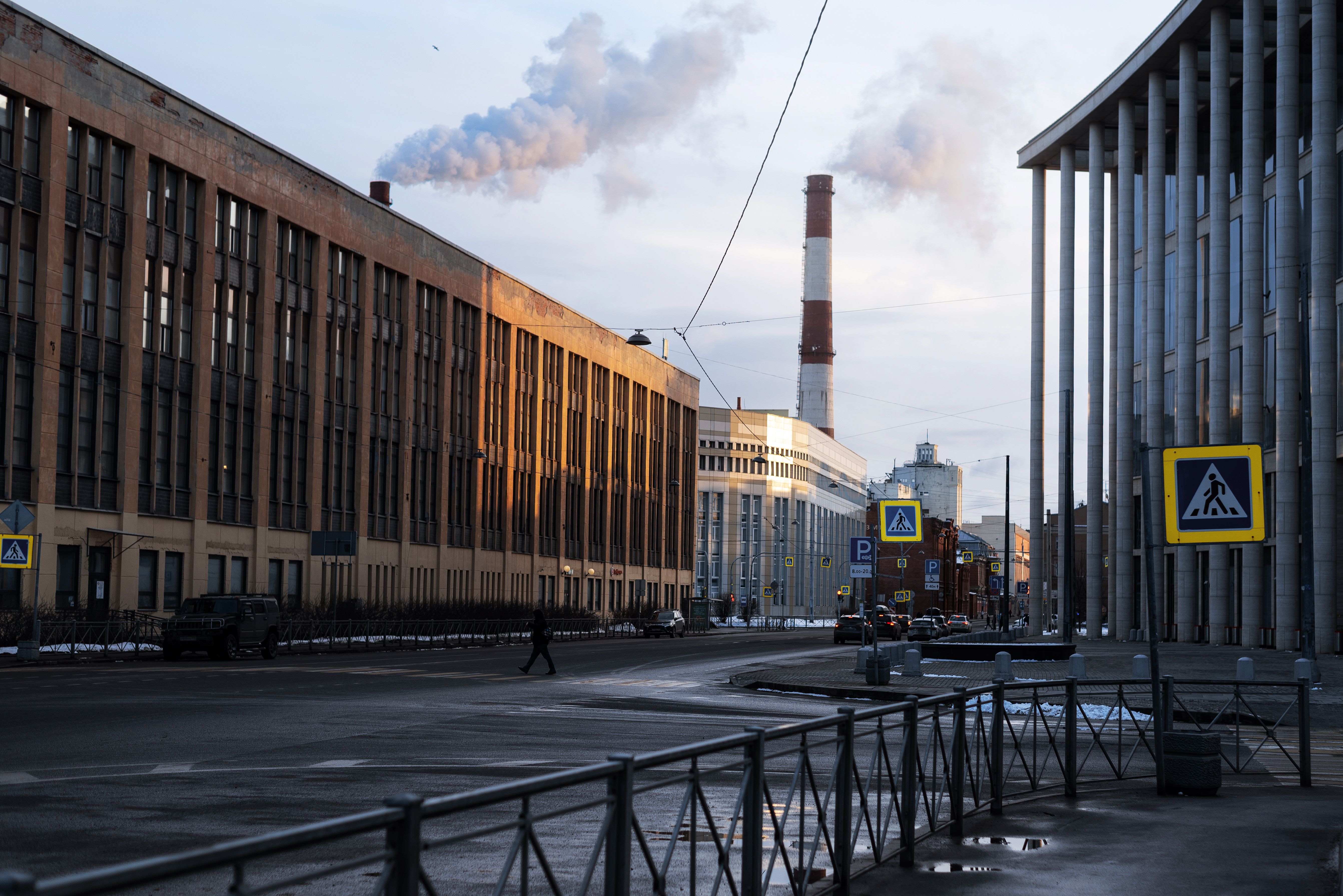 Socialist Modernism Buildings in a Winter City Street · Free Stock Photo