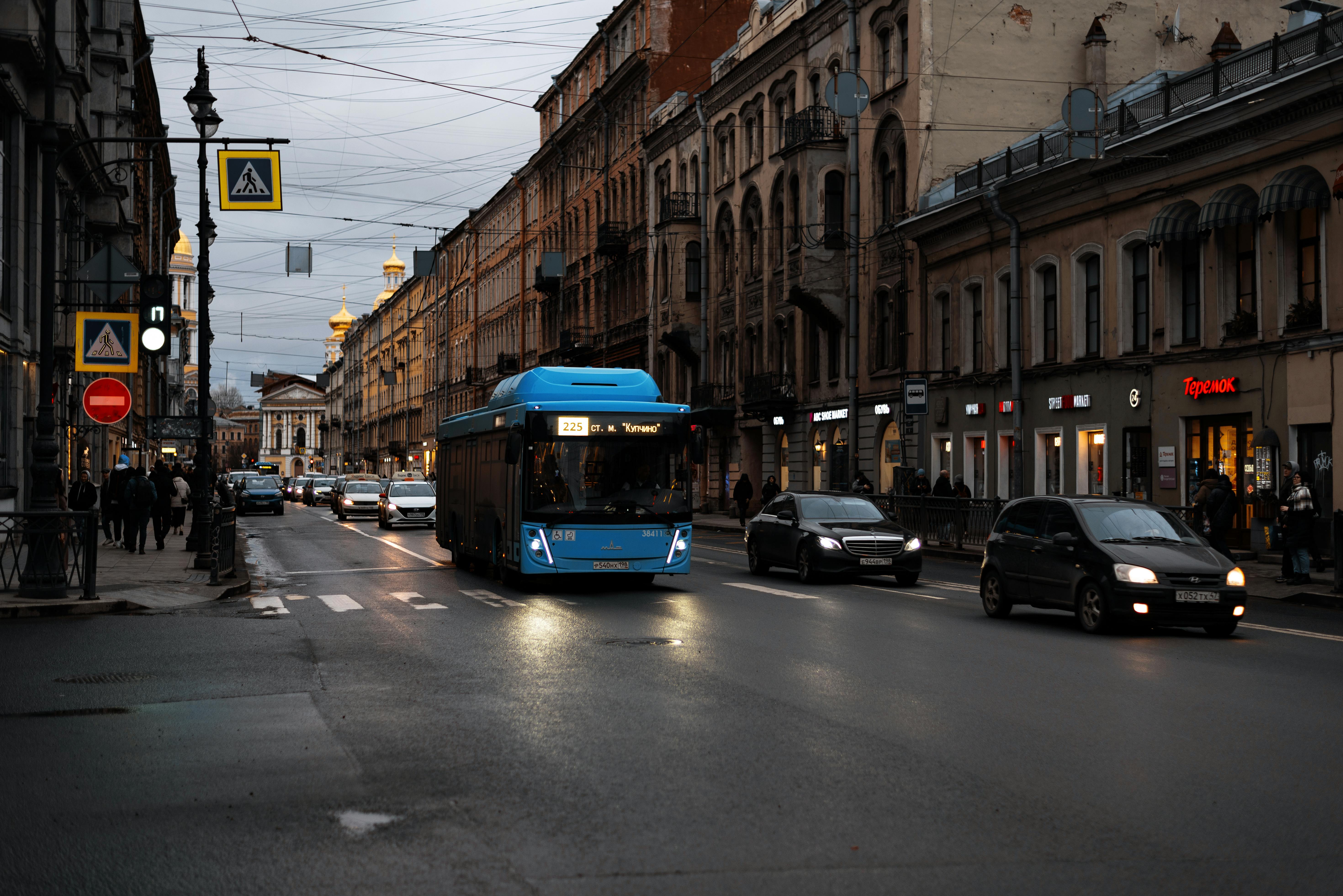 Cars and a Bus on the Street in City · Free Stock Photo