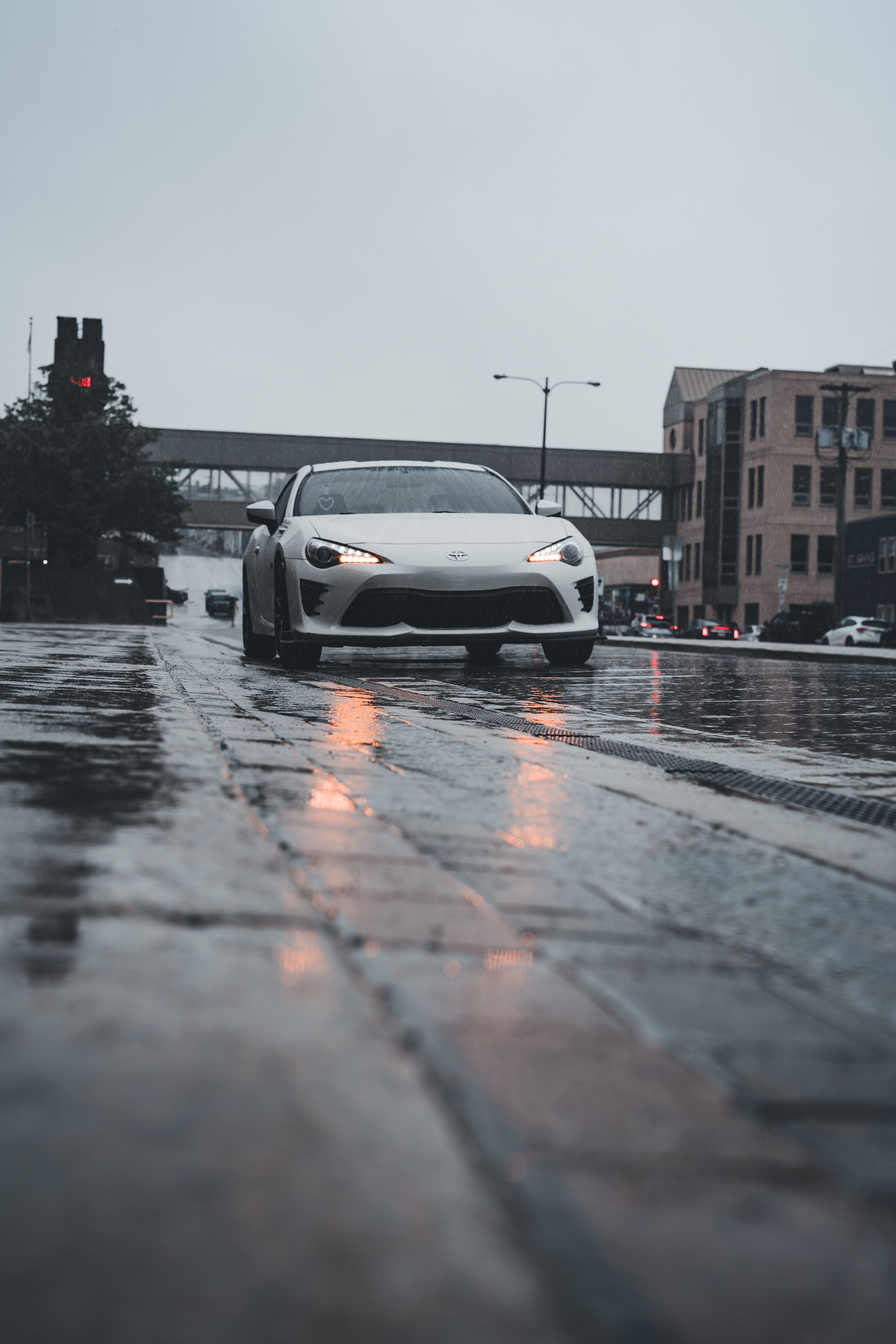 Black Toyota Supra Parked on Street next to Palm Trees · Free Stock Photo