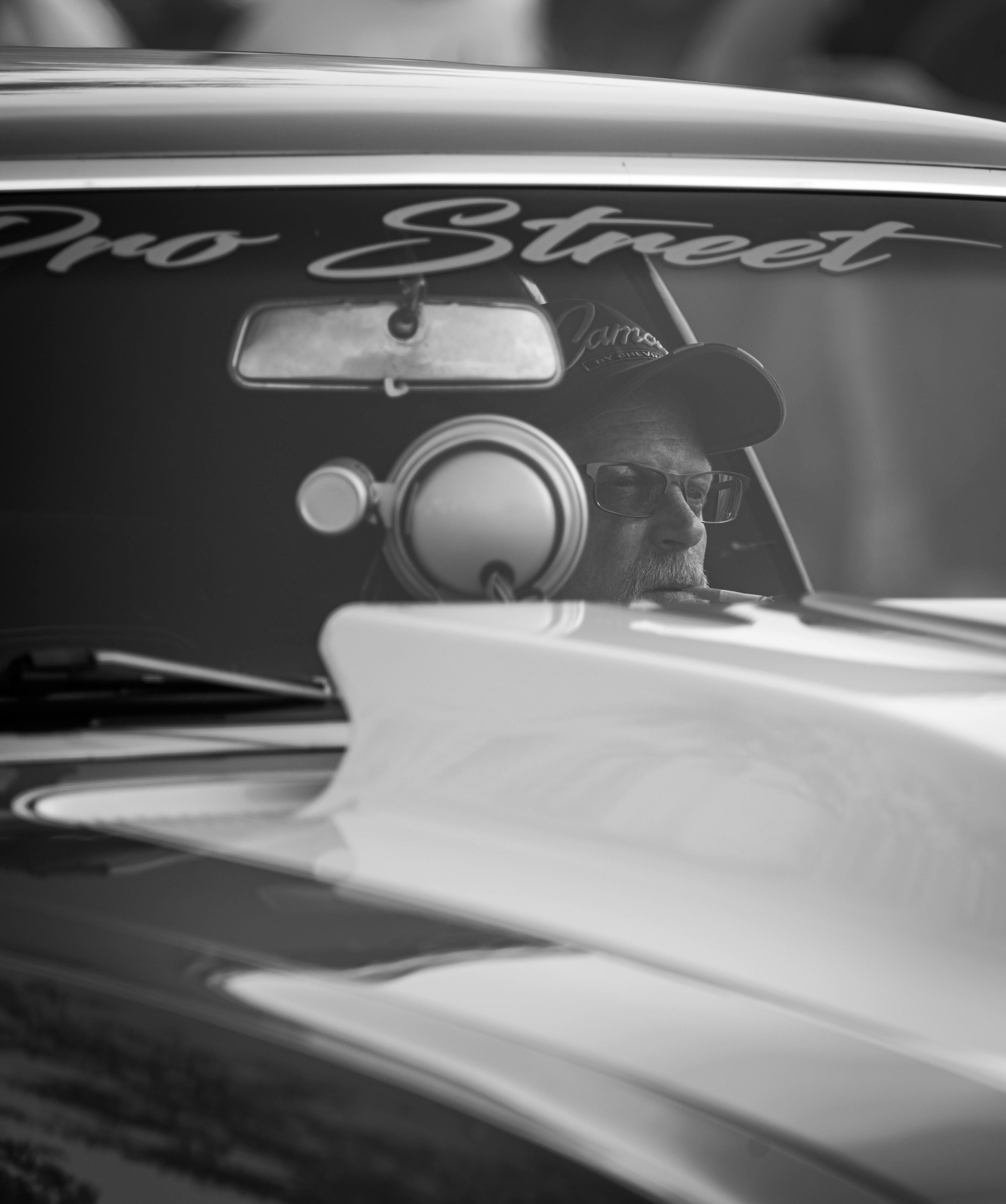 Man in Cap behind Car Windshield · Free Stock Photo
