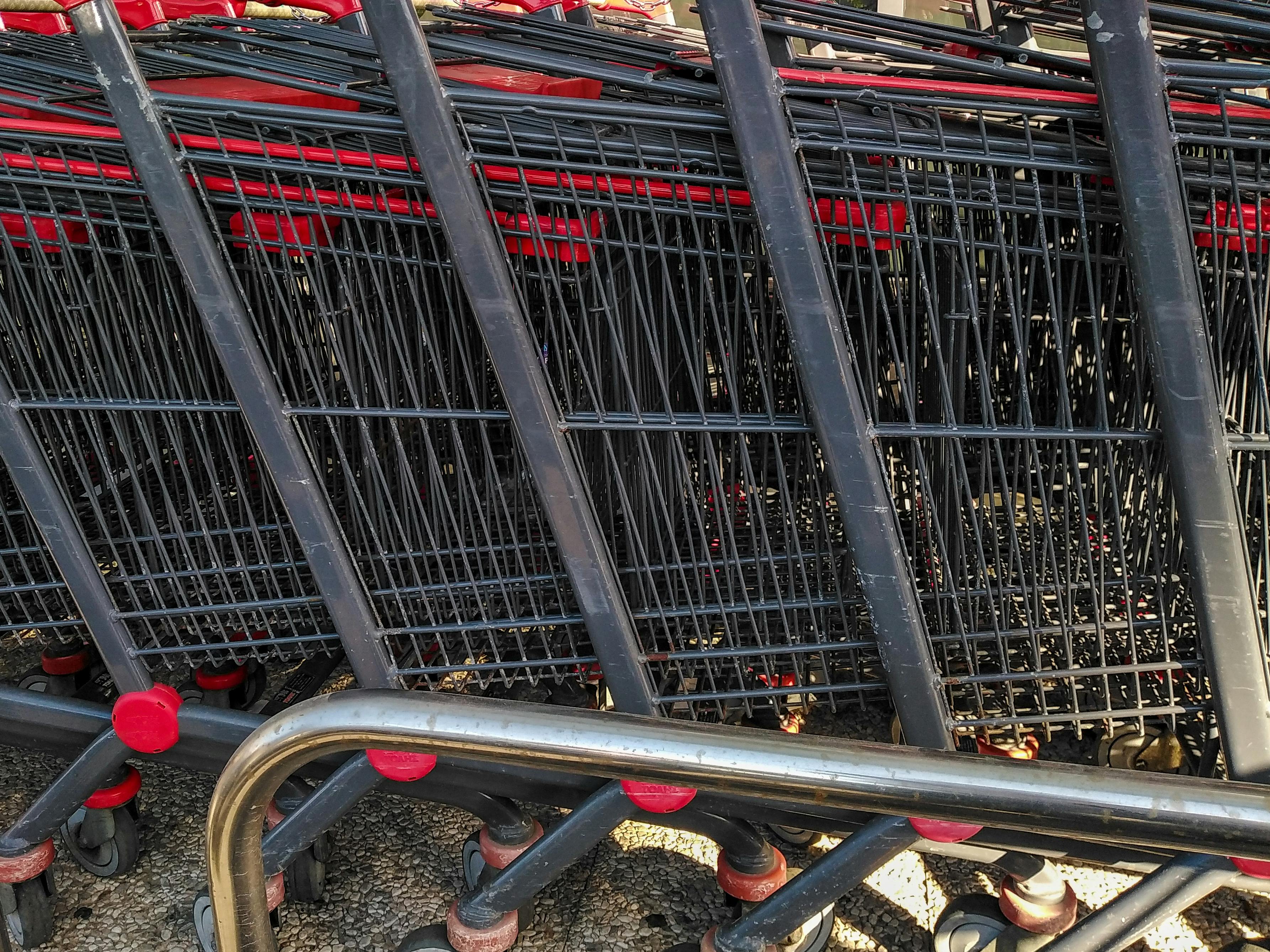 Stacked Shopping Carts · Free Stock Photo