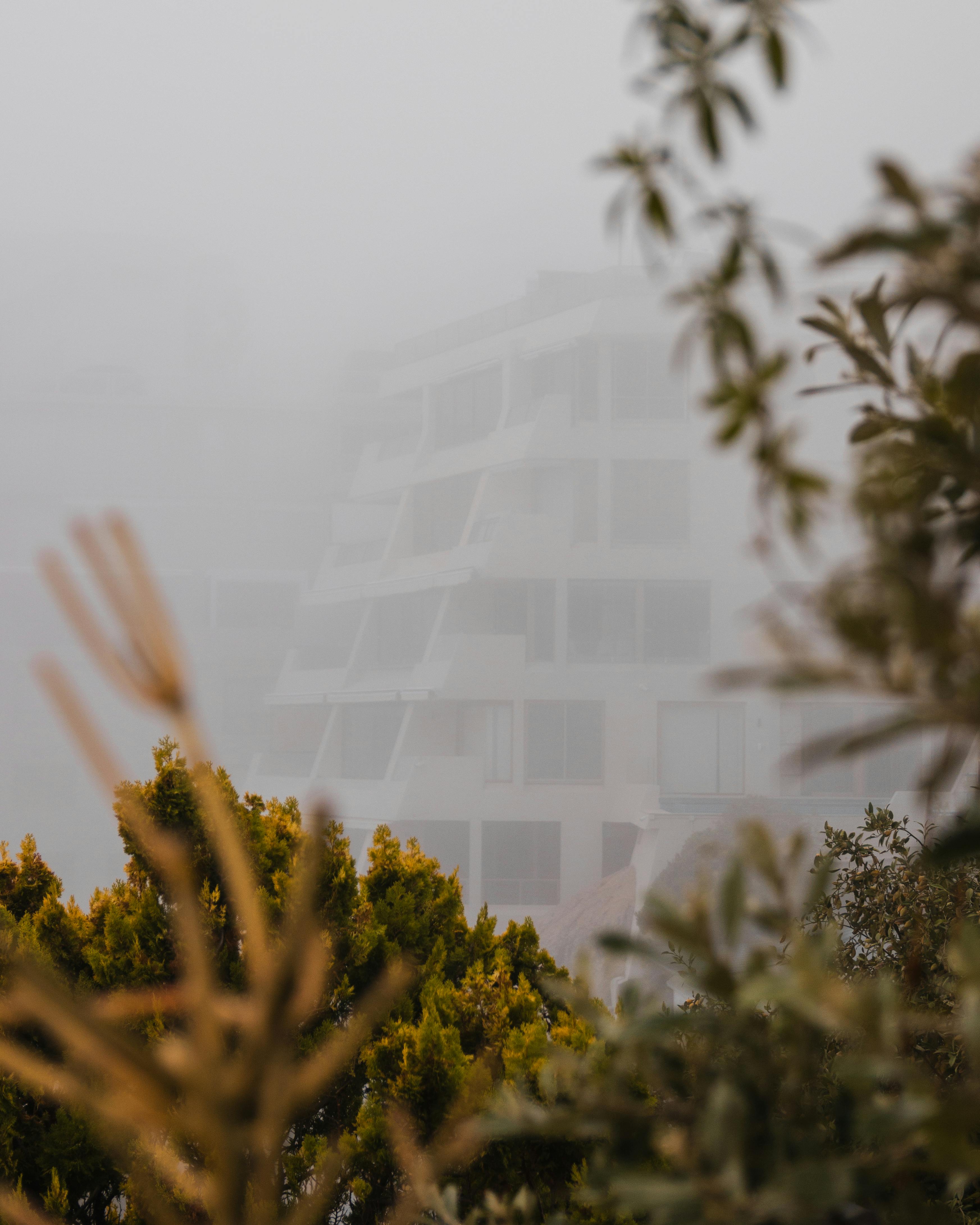 Apartment Building in the Fog · Free Stock Photo