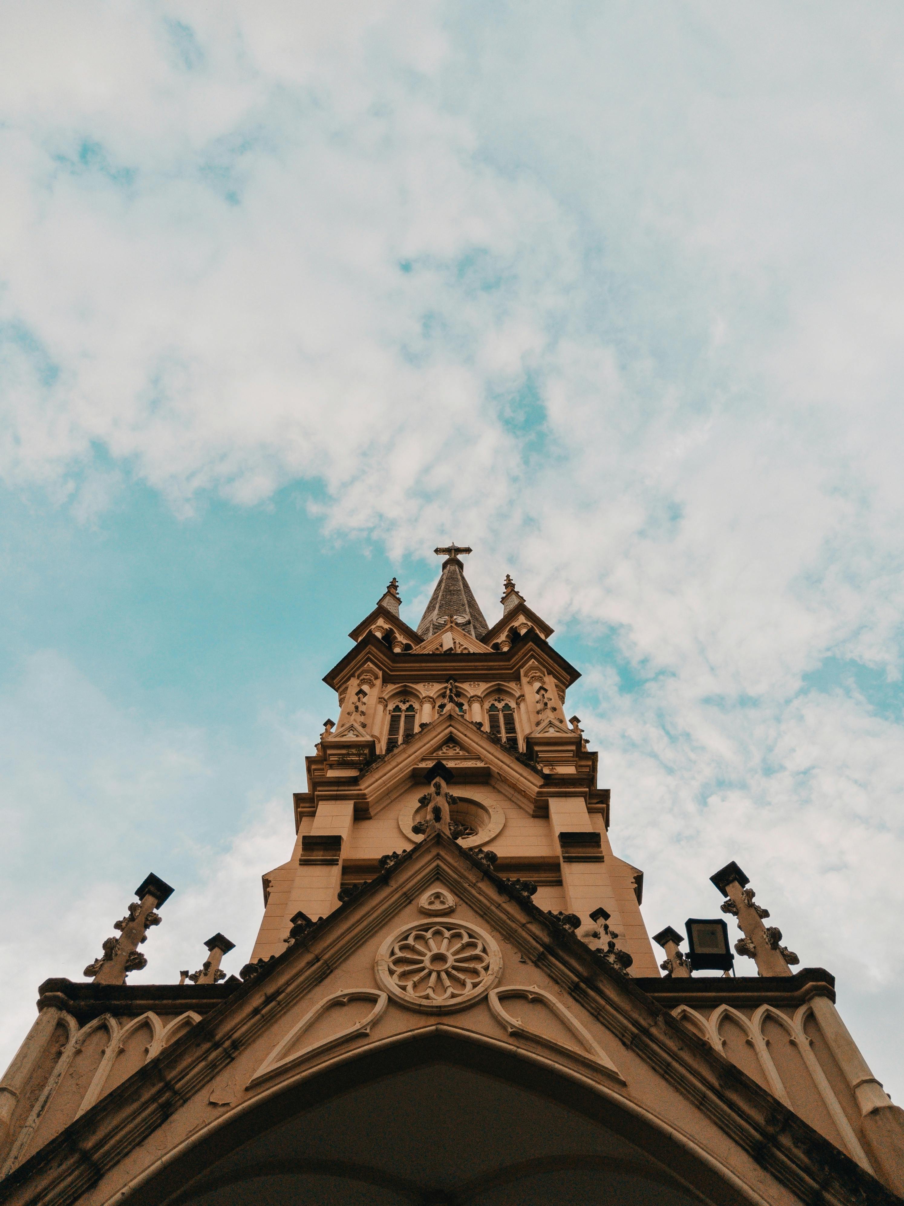 Brown Church Low Angle Photography · Free Stock Photo