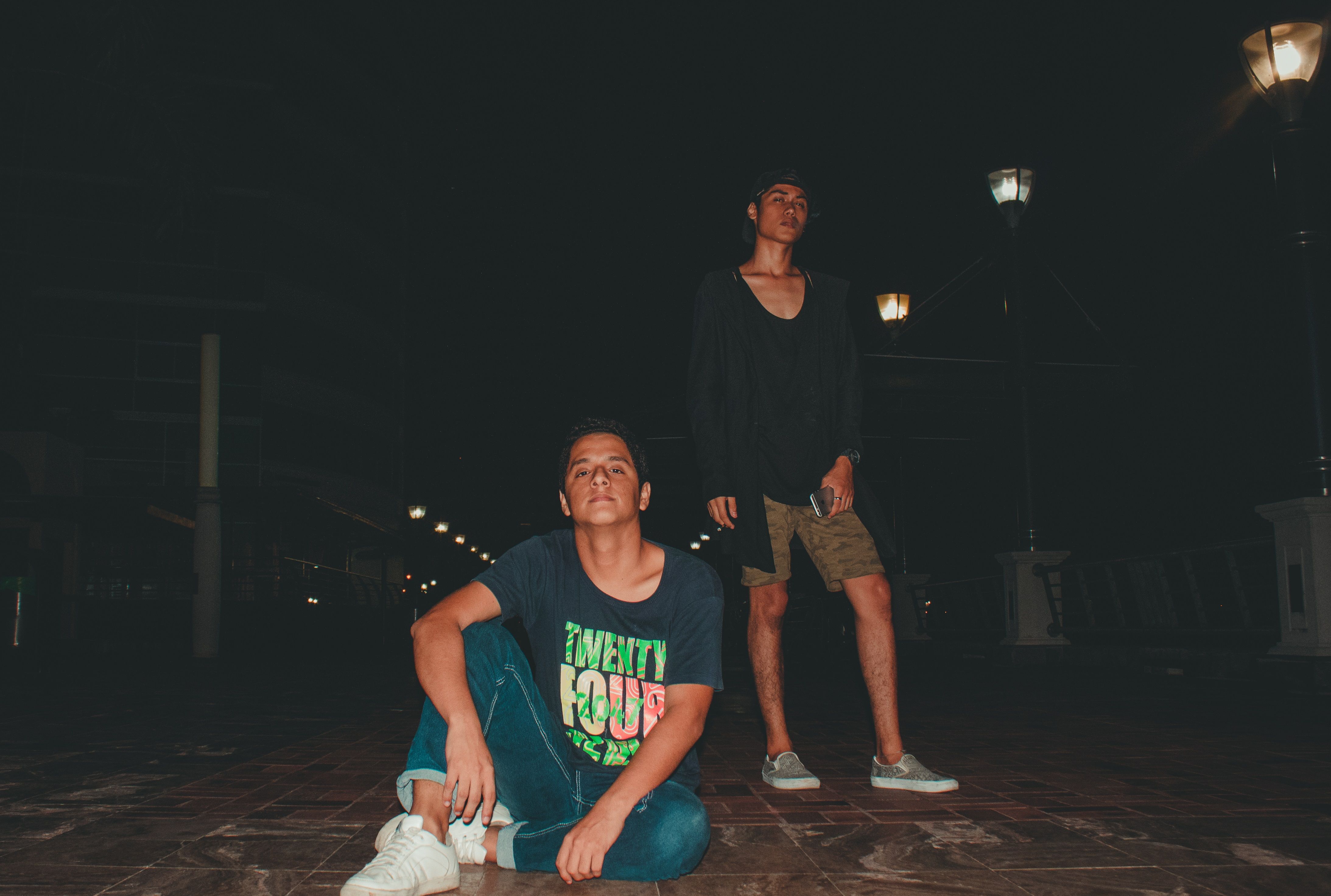 Teenagers in Town at Night · Free Stock Photo