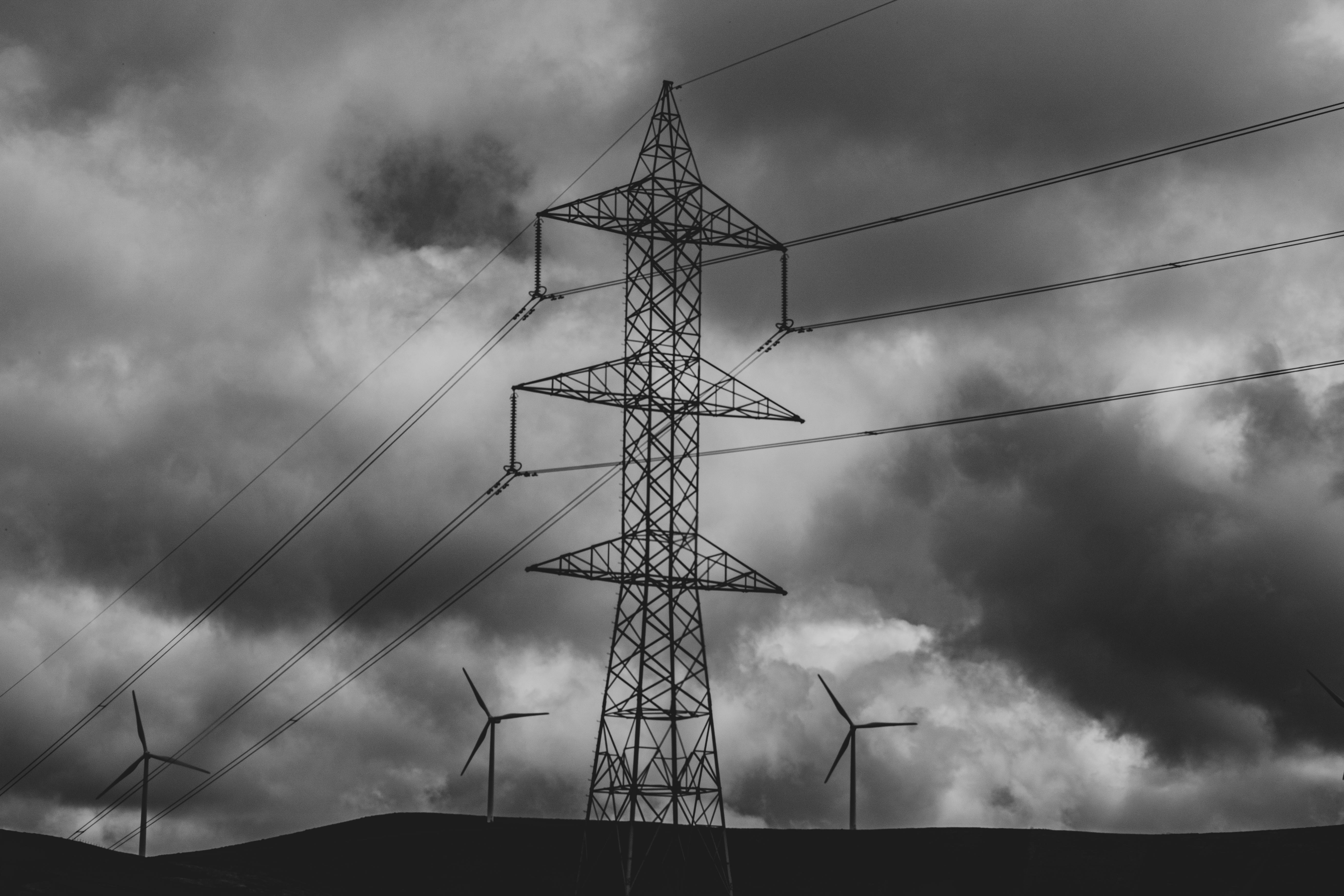 Electric Lines Over Cloudy Sky · Free Stock Photo