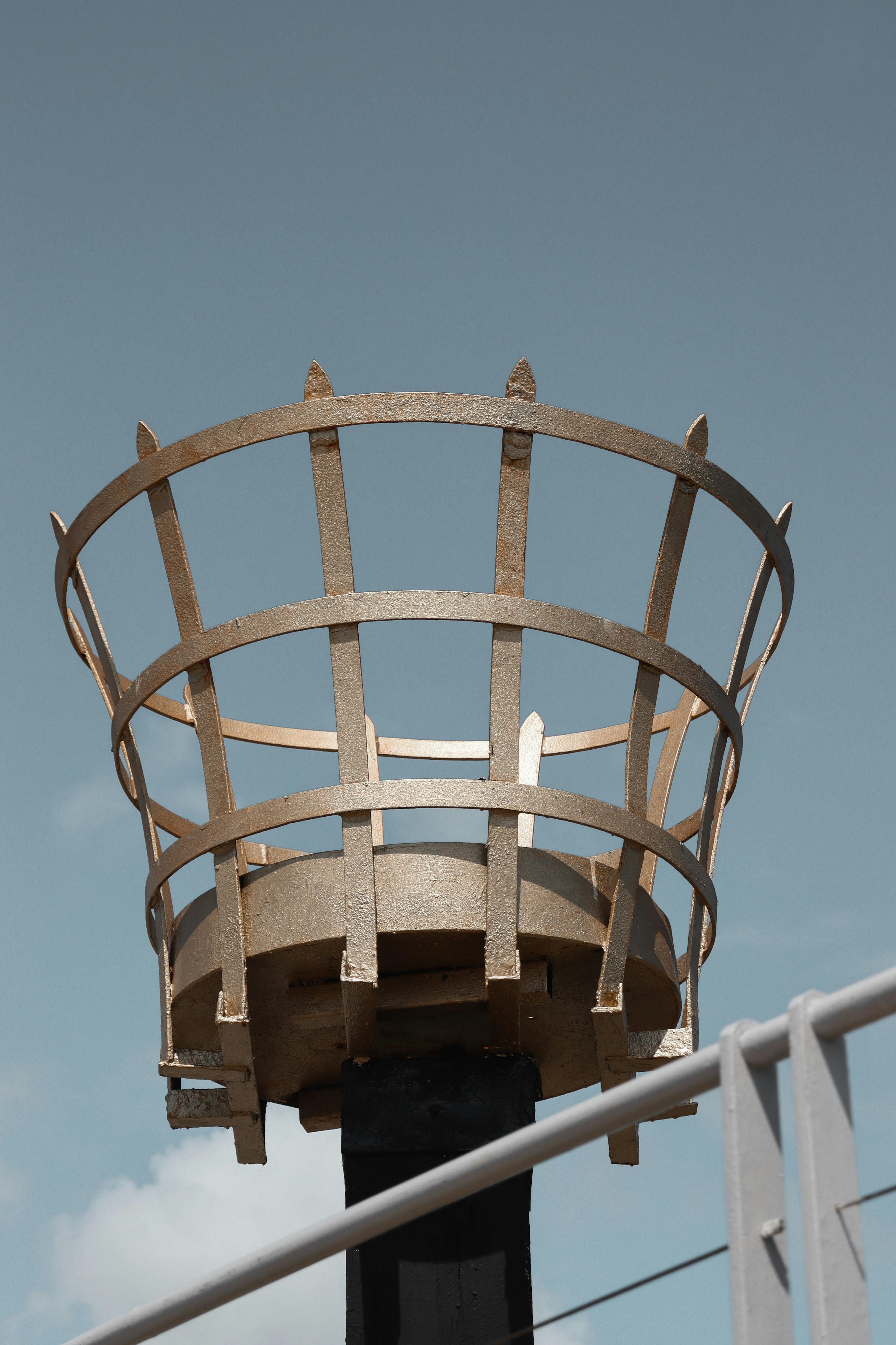 Metal Fire Beacon against the Blue Sky · Free Stock Photo