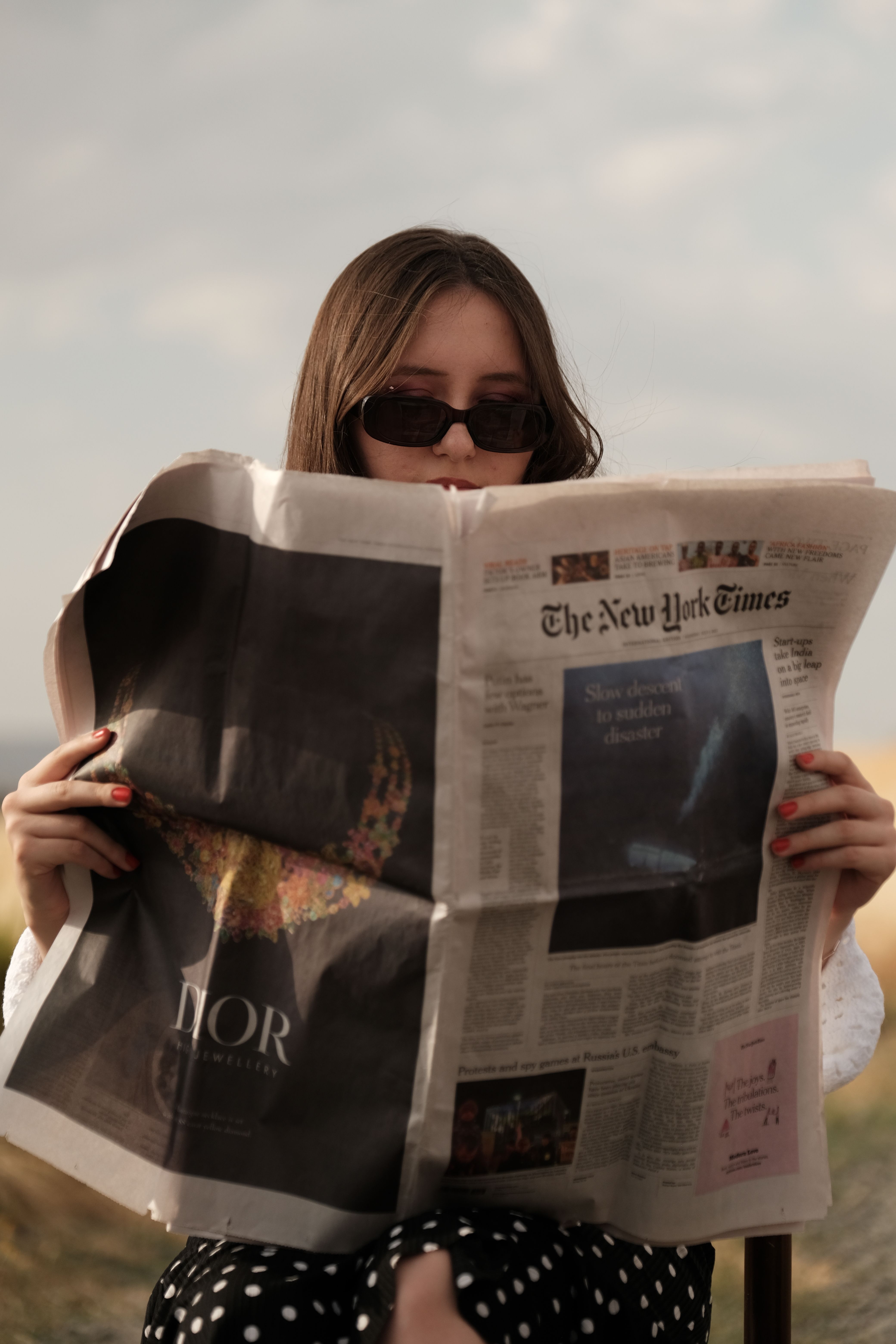Woman Reading Newspaper · Free Stock Photo