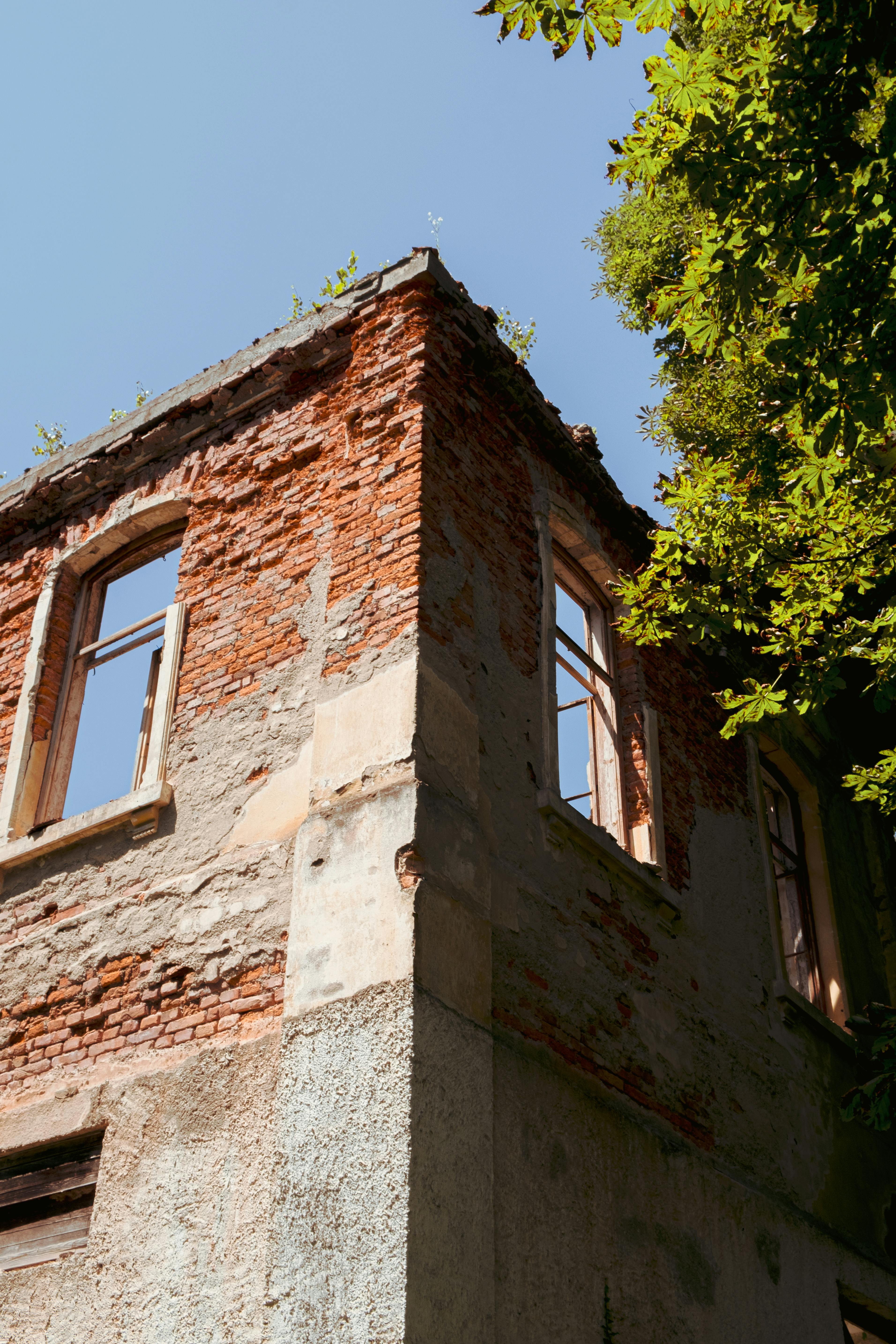 Corner of a Ruined Building Without a Roof · Free Stock Photo