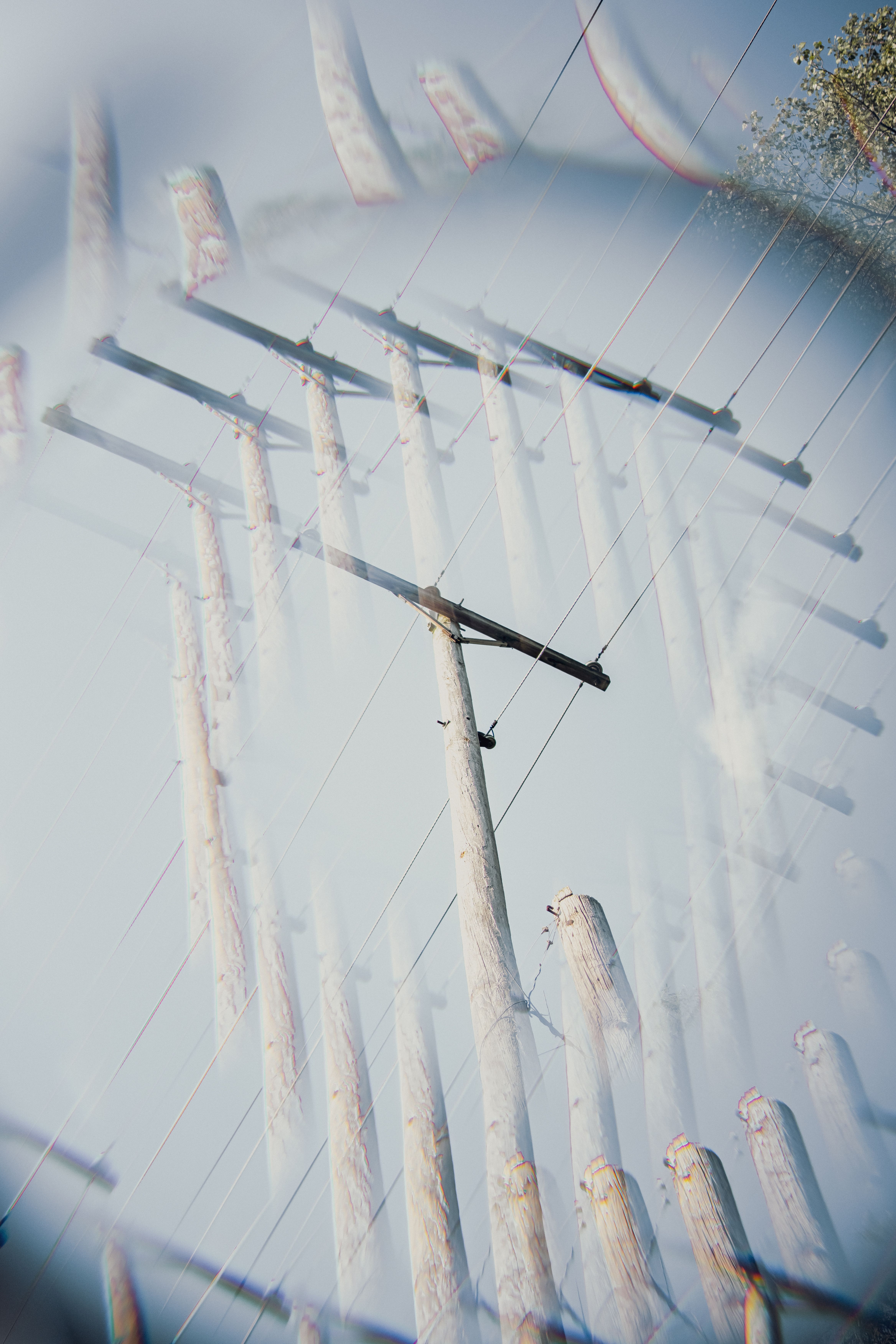 Multiple Exposure Picture of an Electricity Pole · Free Stock Photo