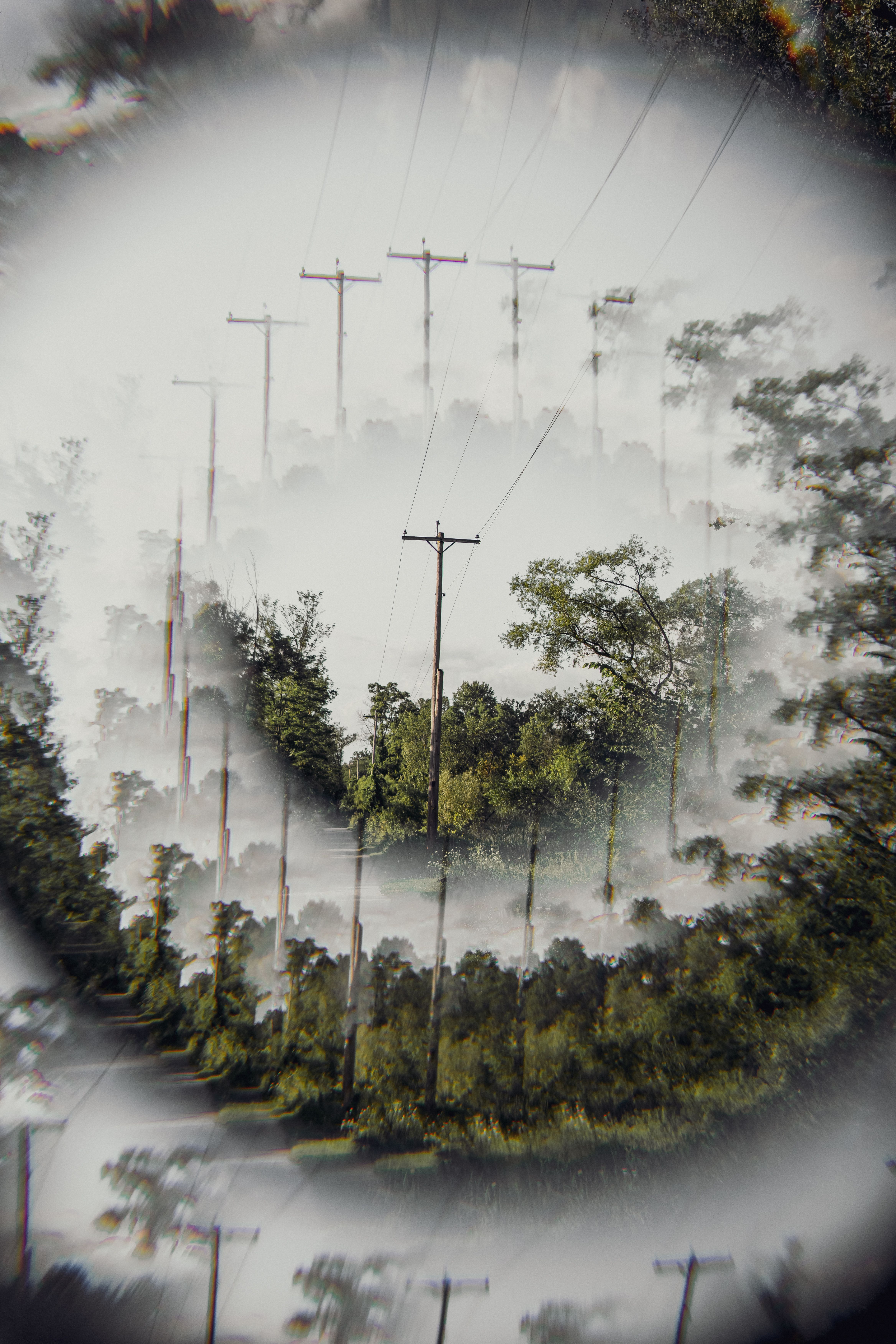 A Spiral Multiple Exposure Picture of an Electricity Pole · Free Stock ...