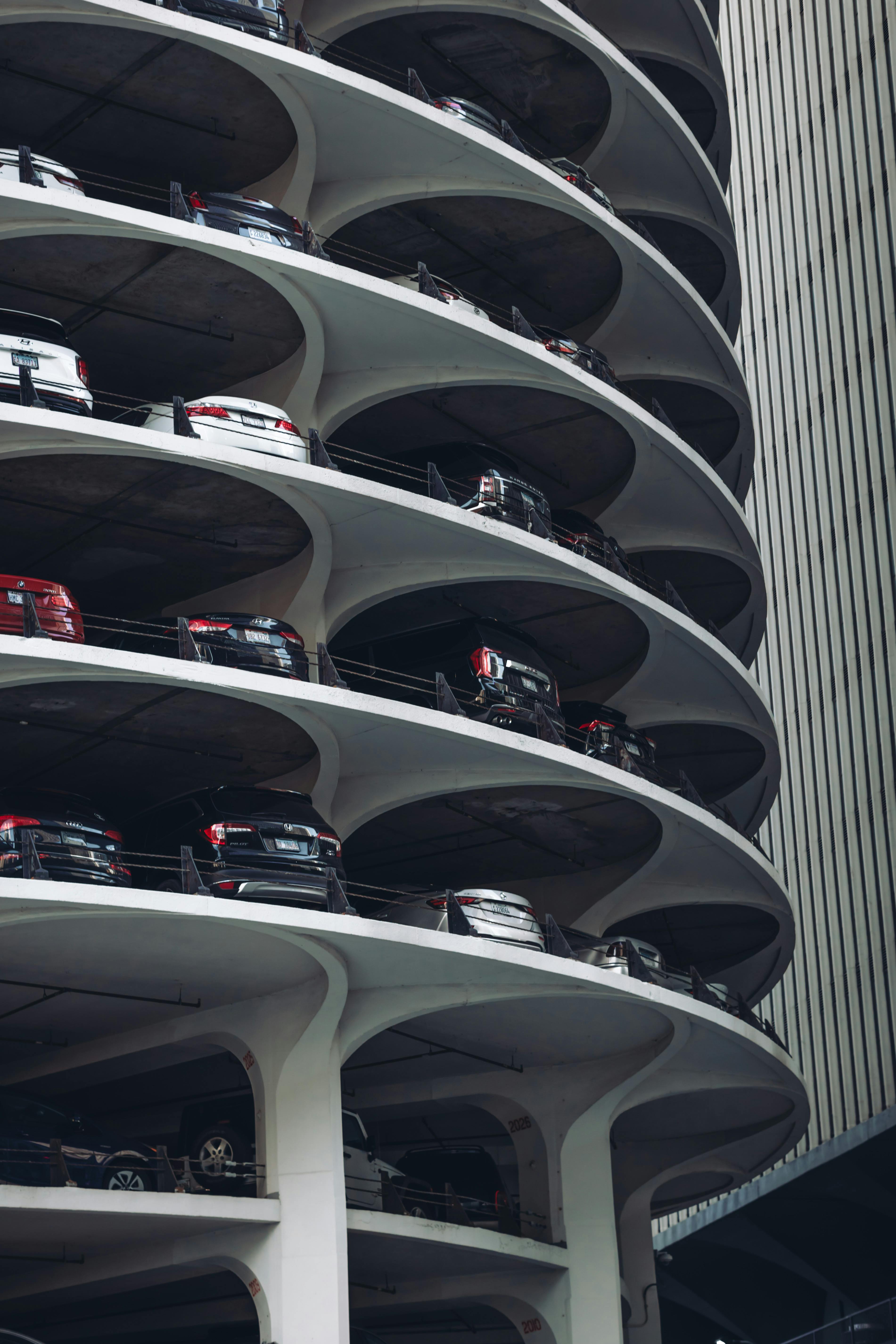 Car Parked on Multi Level Parking Lot · Free Stock Photo