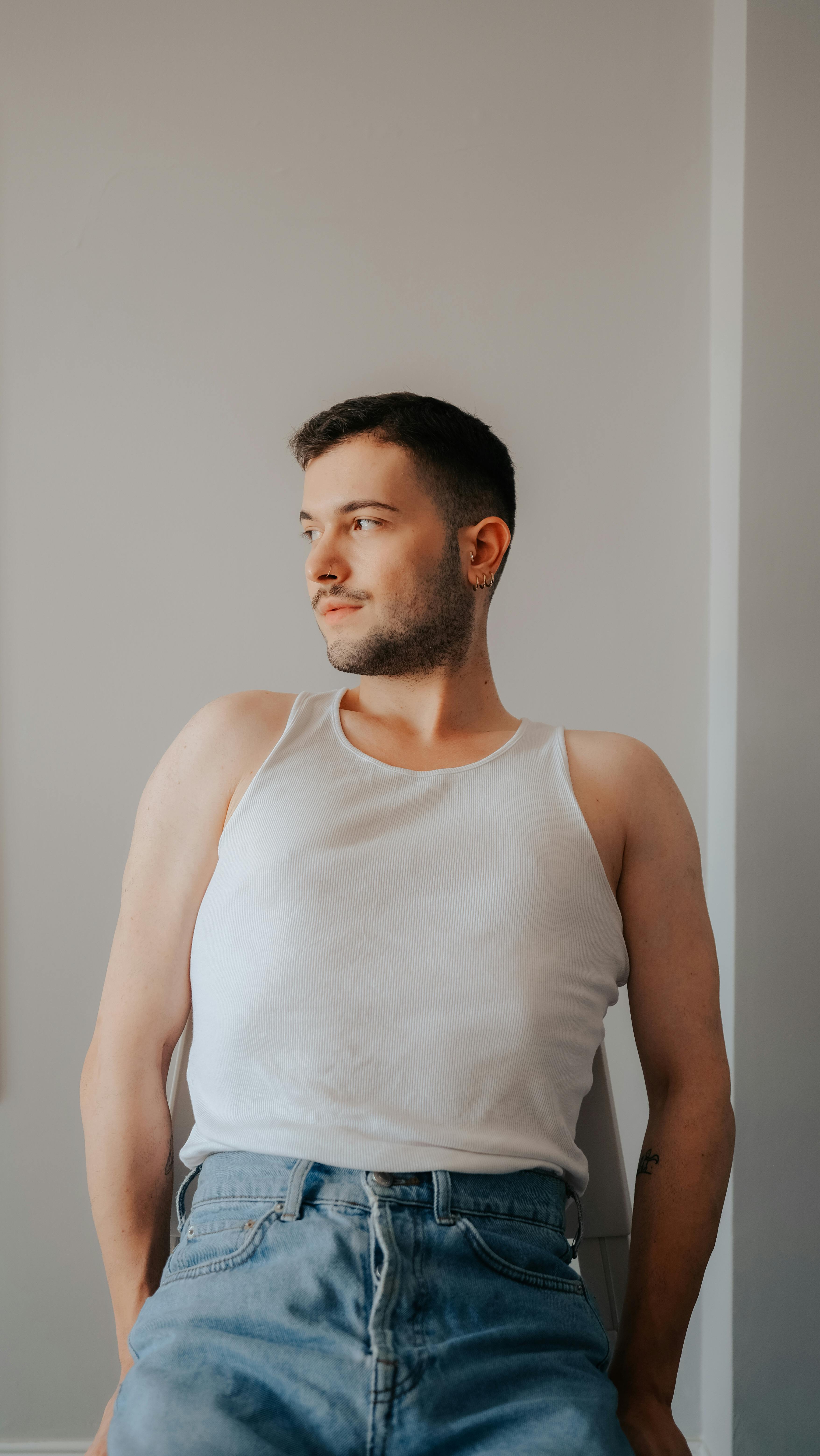 Portrait of Man in Tank Top · Free Stock Photo