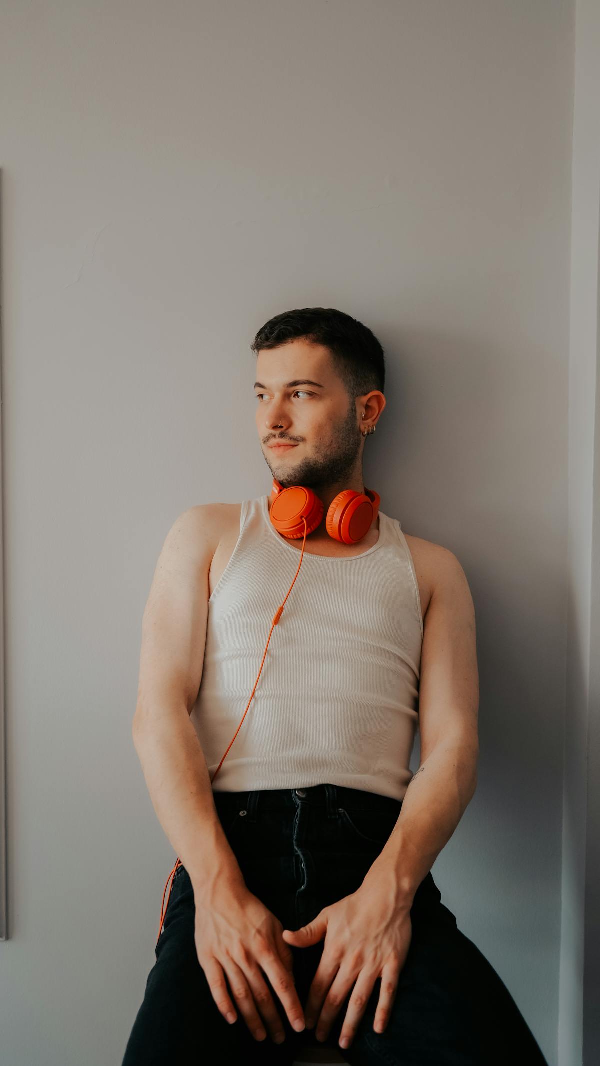 Headphones Around Neck Photos, Download The BEST Free Headphones Around ...