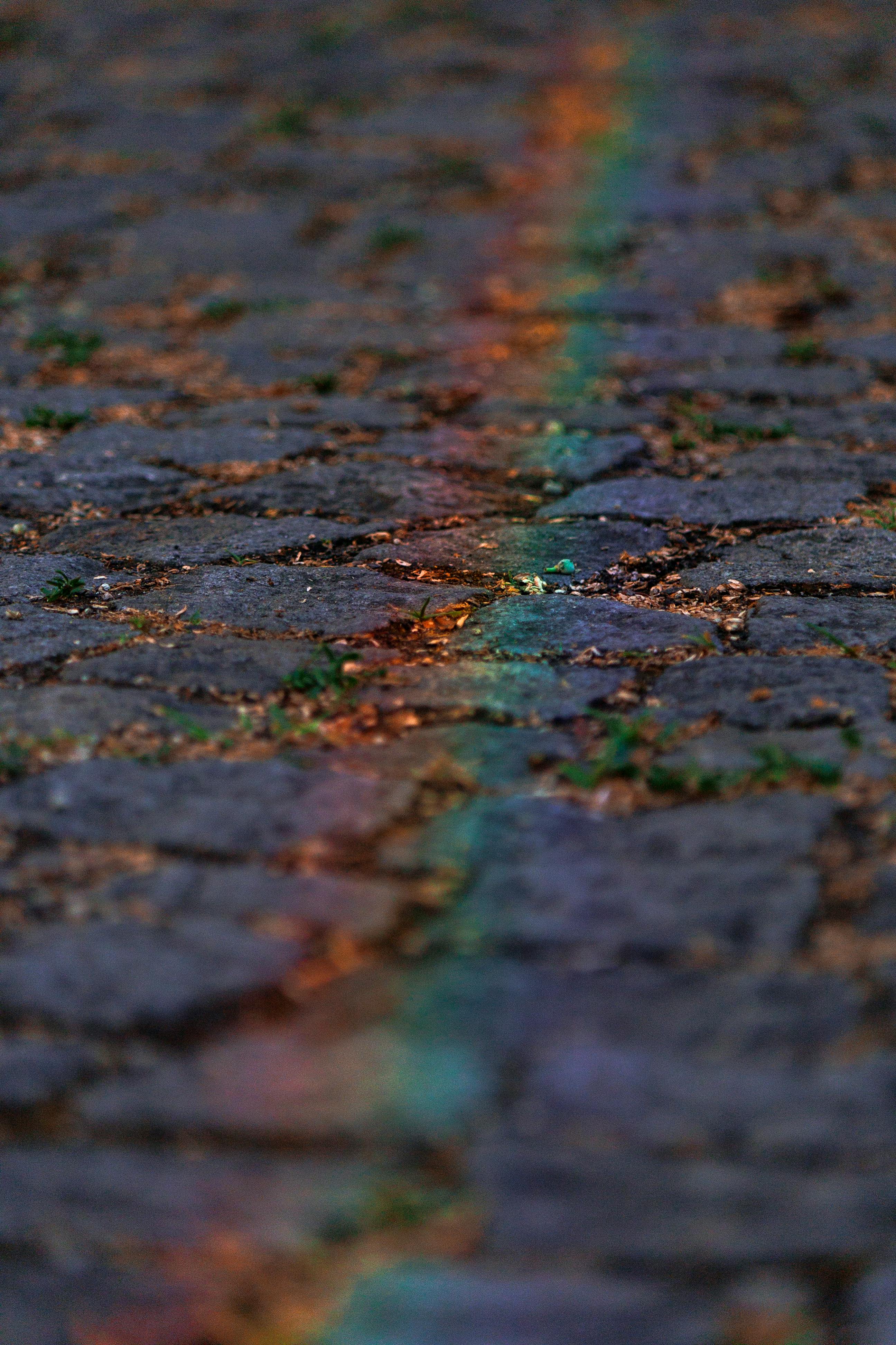 Rainbow Painted on Pavement · Free Stock Photo