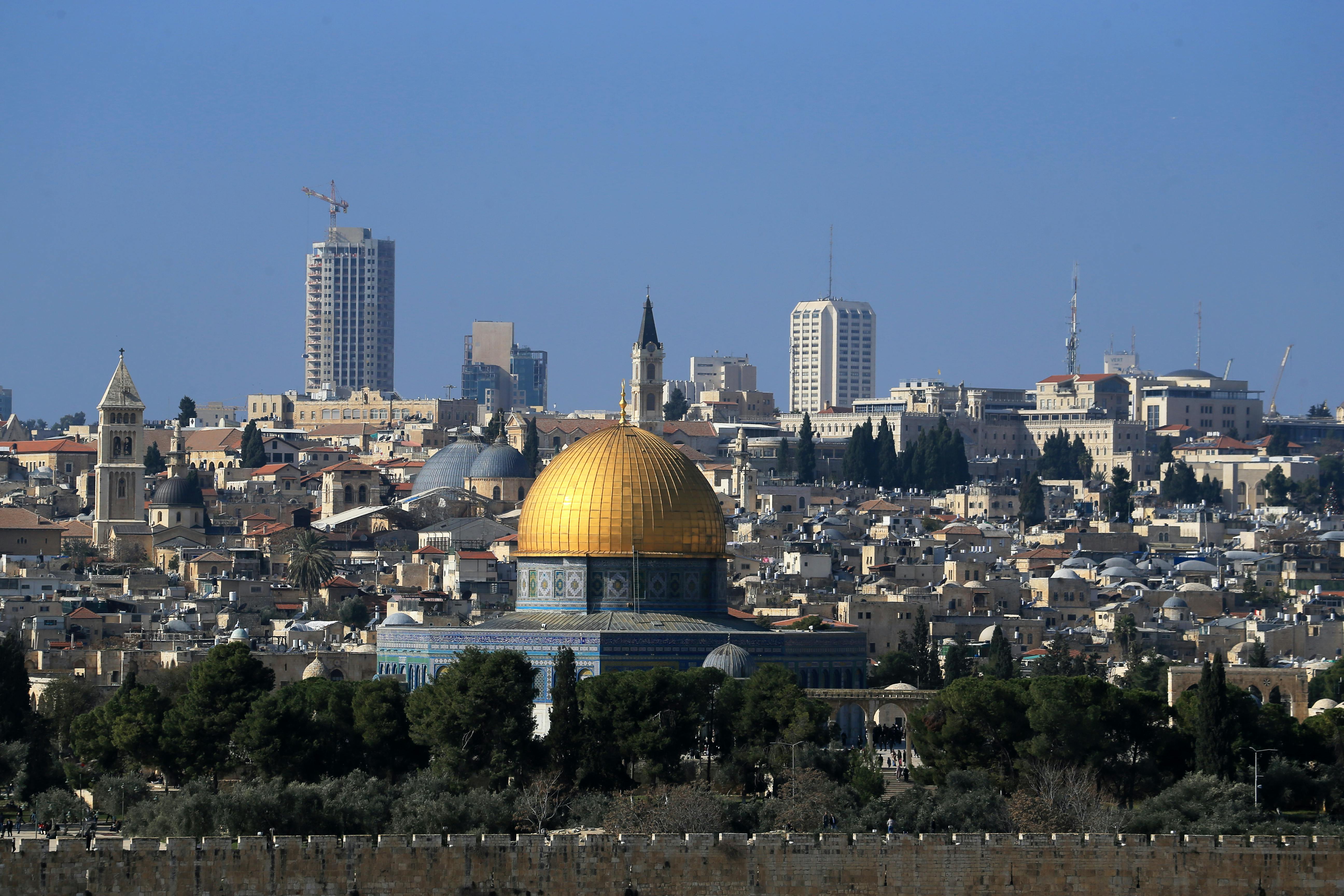 Cityscape of Jerusalem with the View of the Dome of the Rock · Free ...