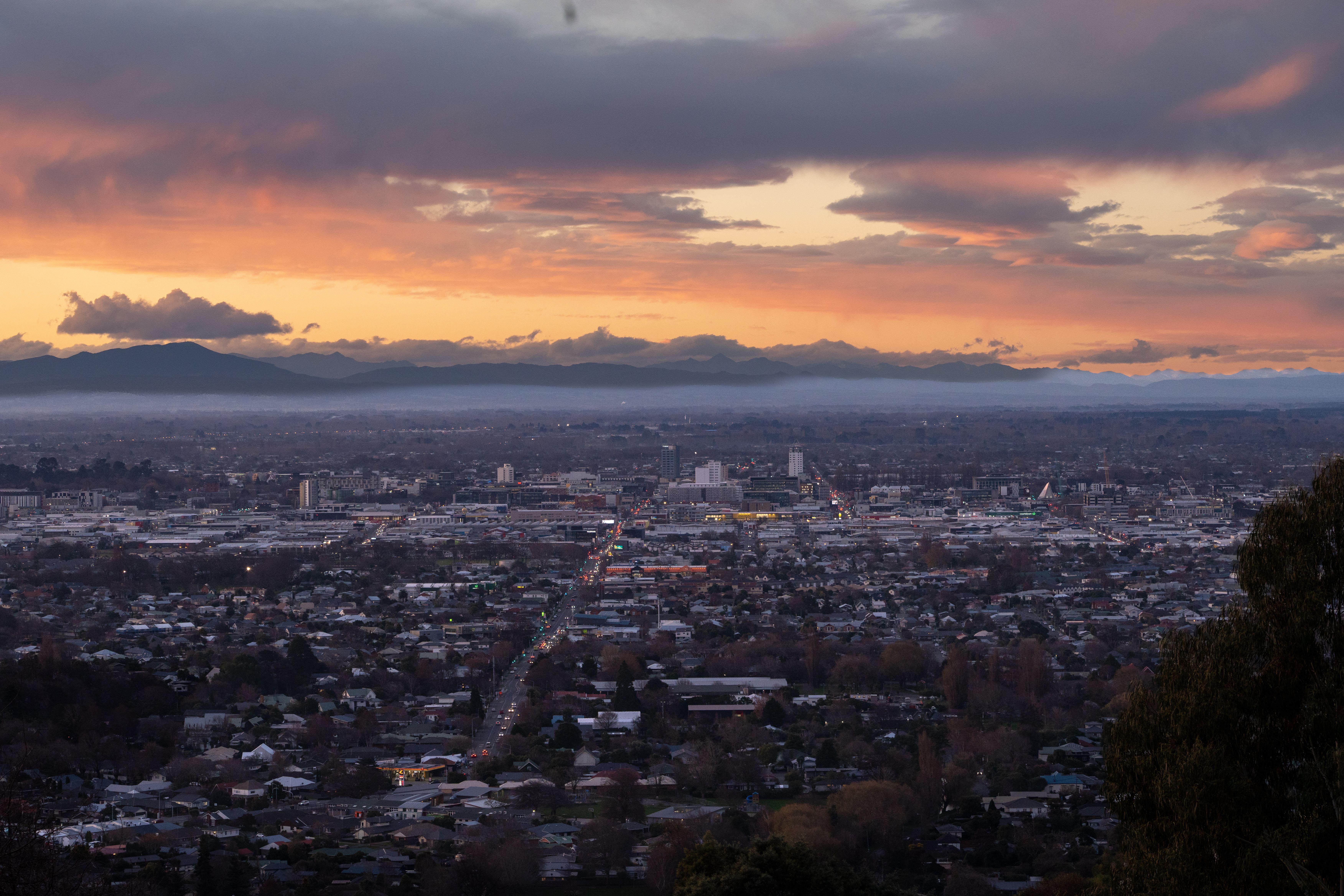 Scenic View of a City at Dusk · Free Stock Photo