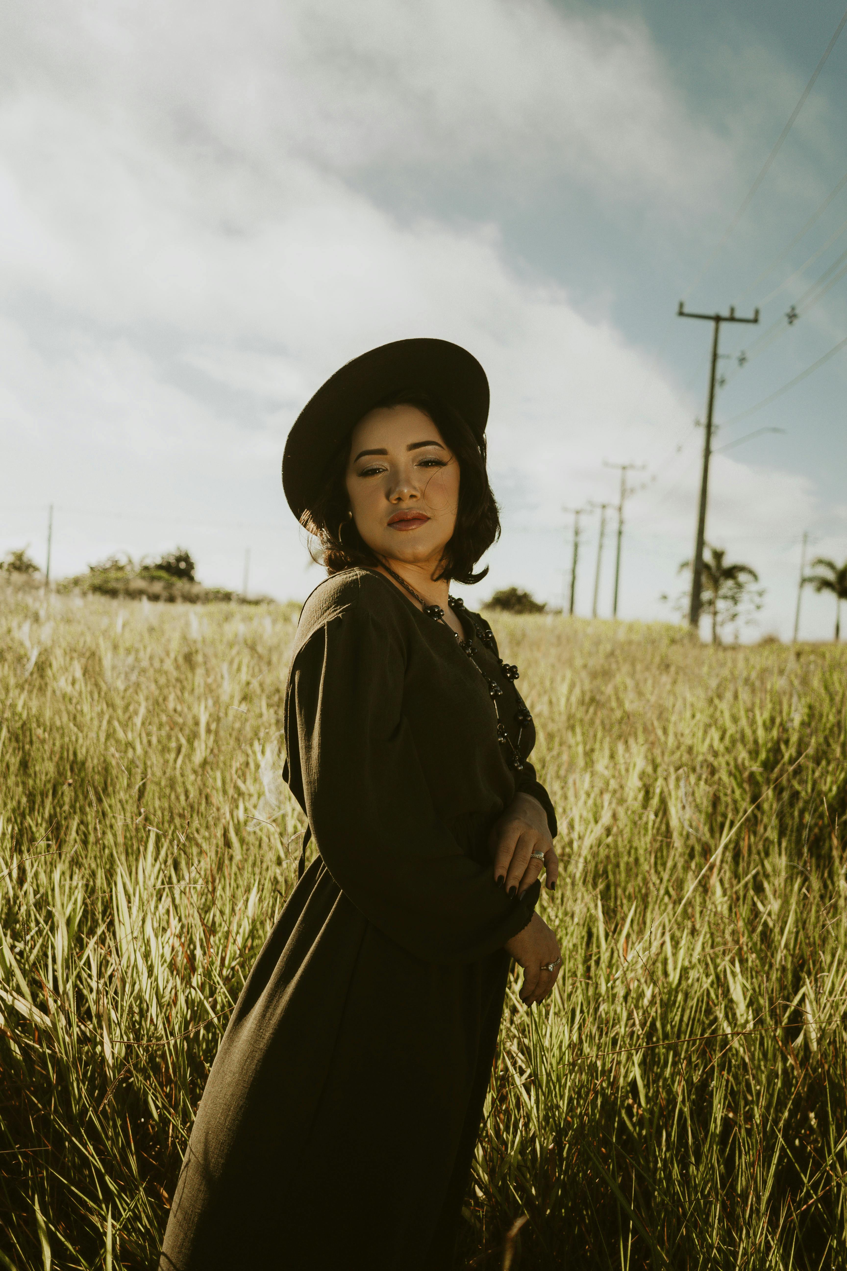 Young Model in Lace Dress · Free Stock Photo