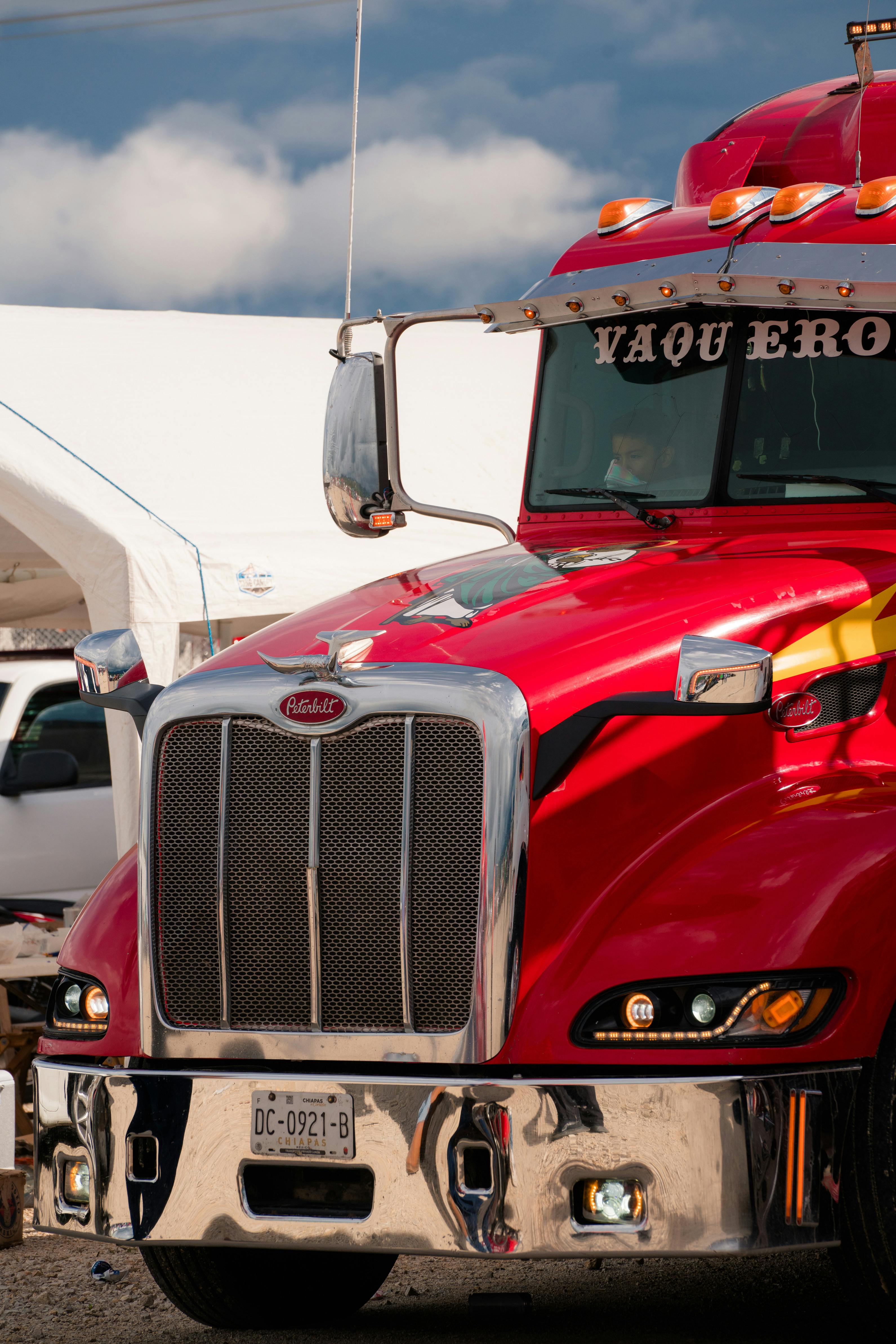 Closeup of a Red Truck · Free Stock Photo