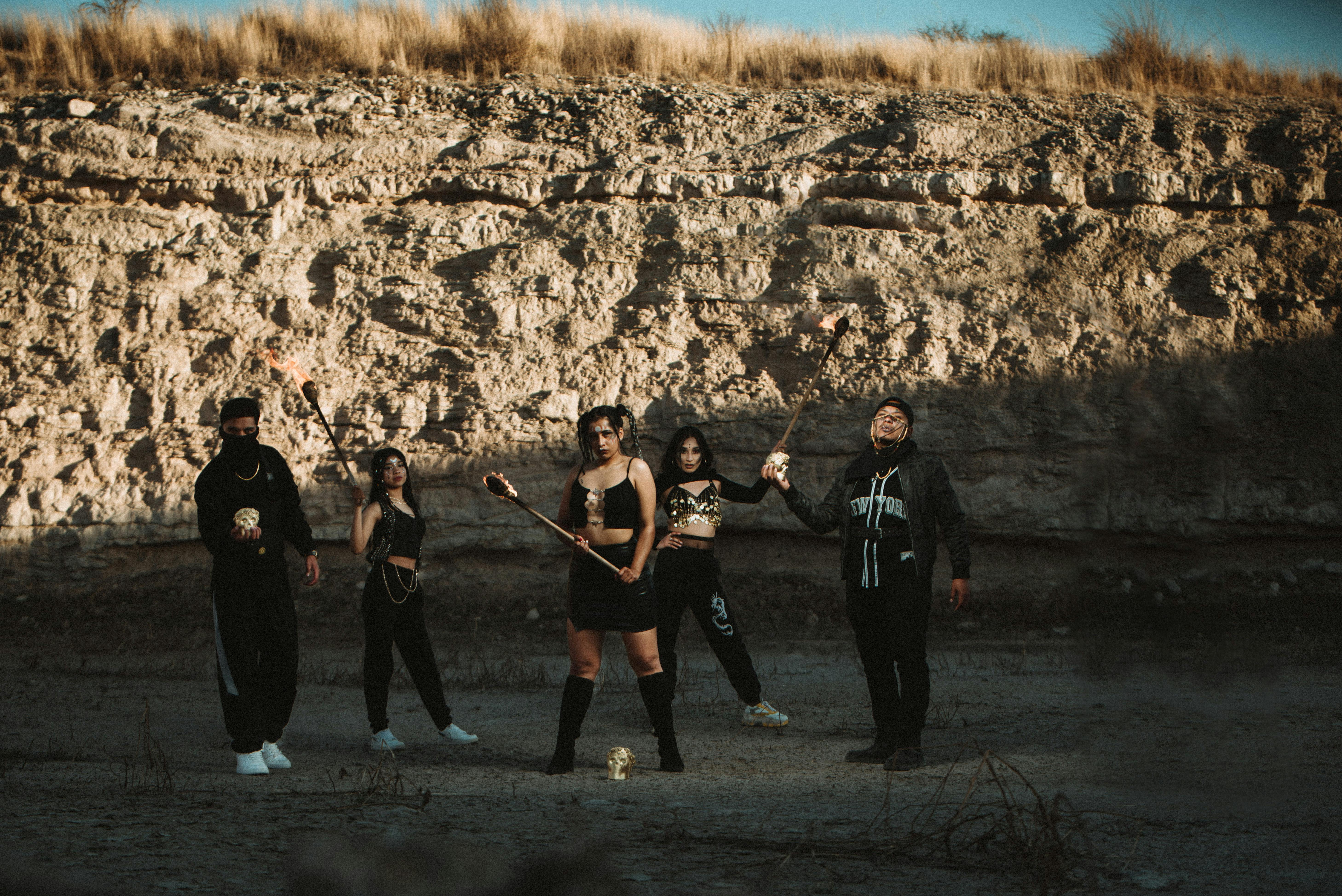 Rebellion Group with Torches in Hands · Free Stock Photo