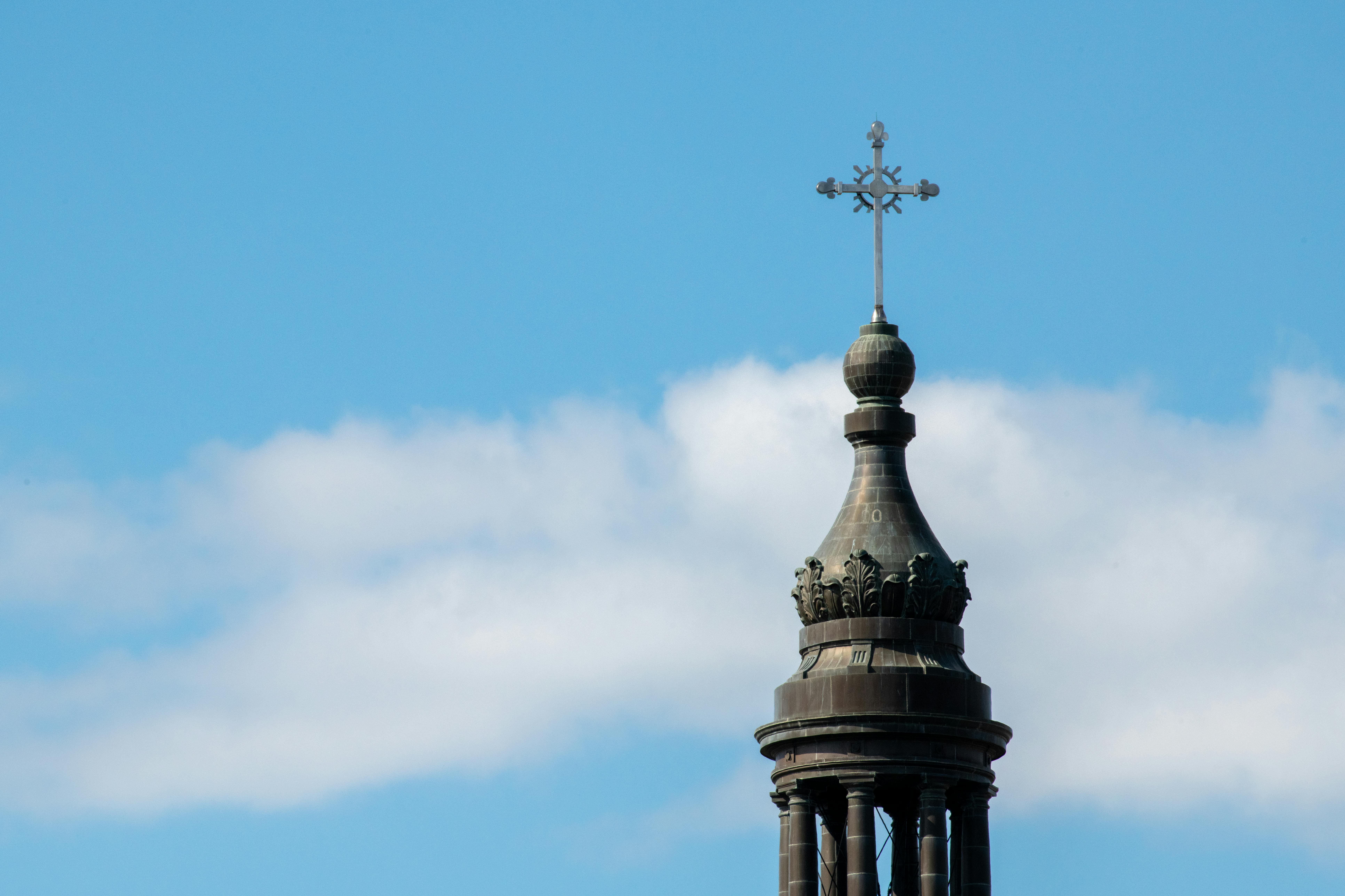 Low Angle View of Cross Against Sky at Night · Free Stock Photo