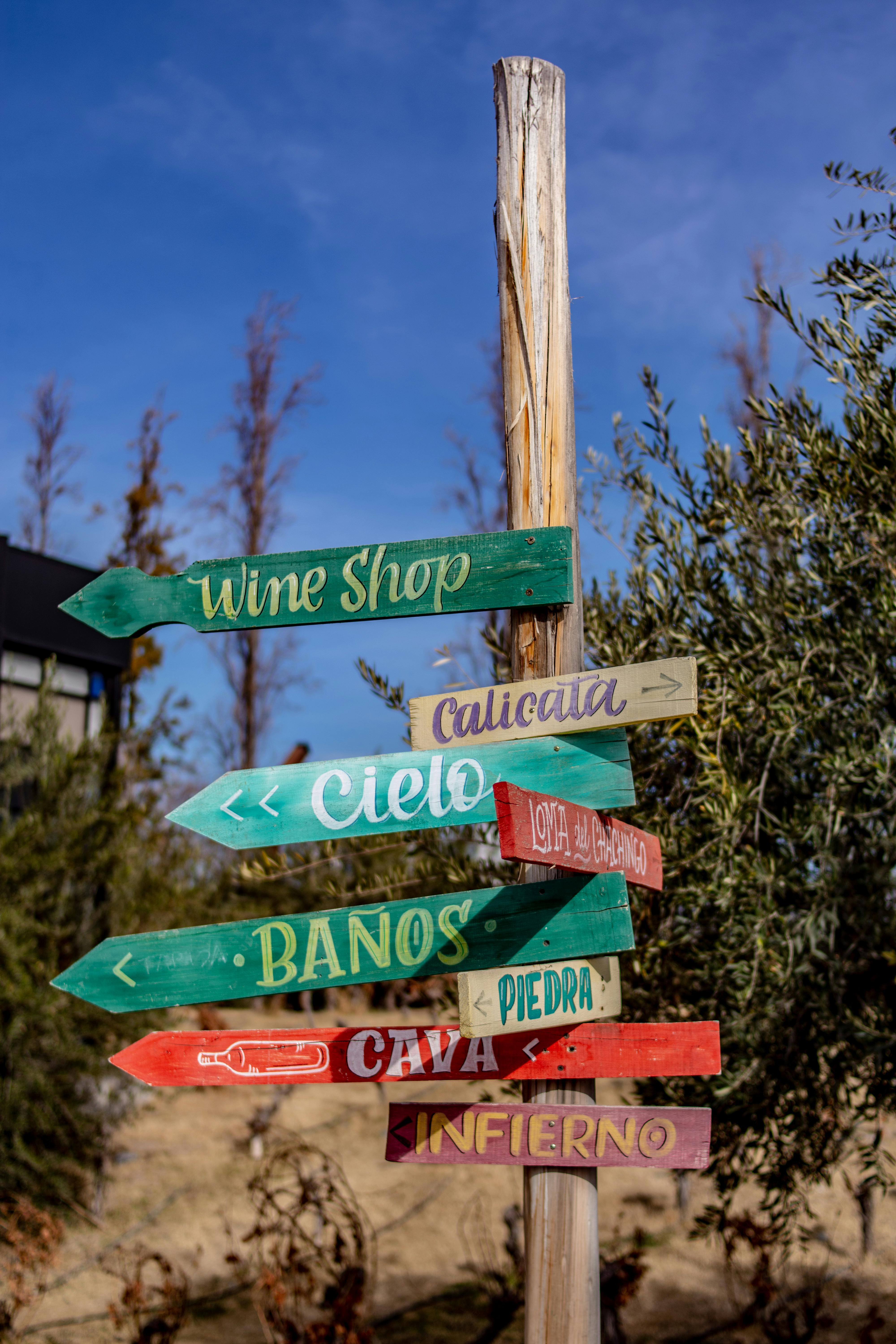 Wooden Destination Signs on a Pole · Free Stock Photo