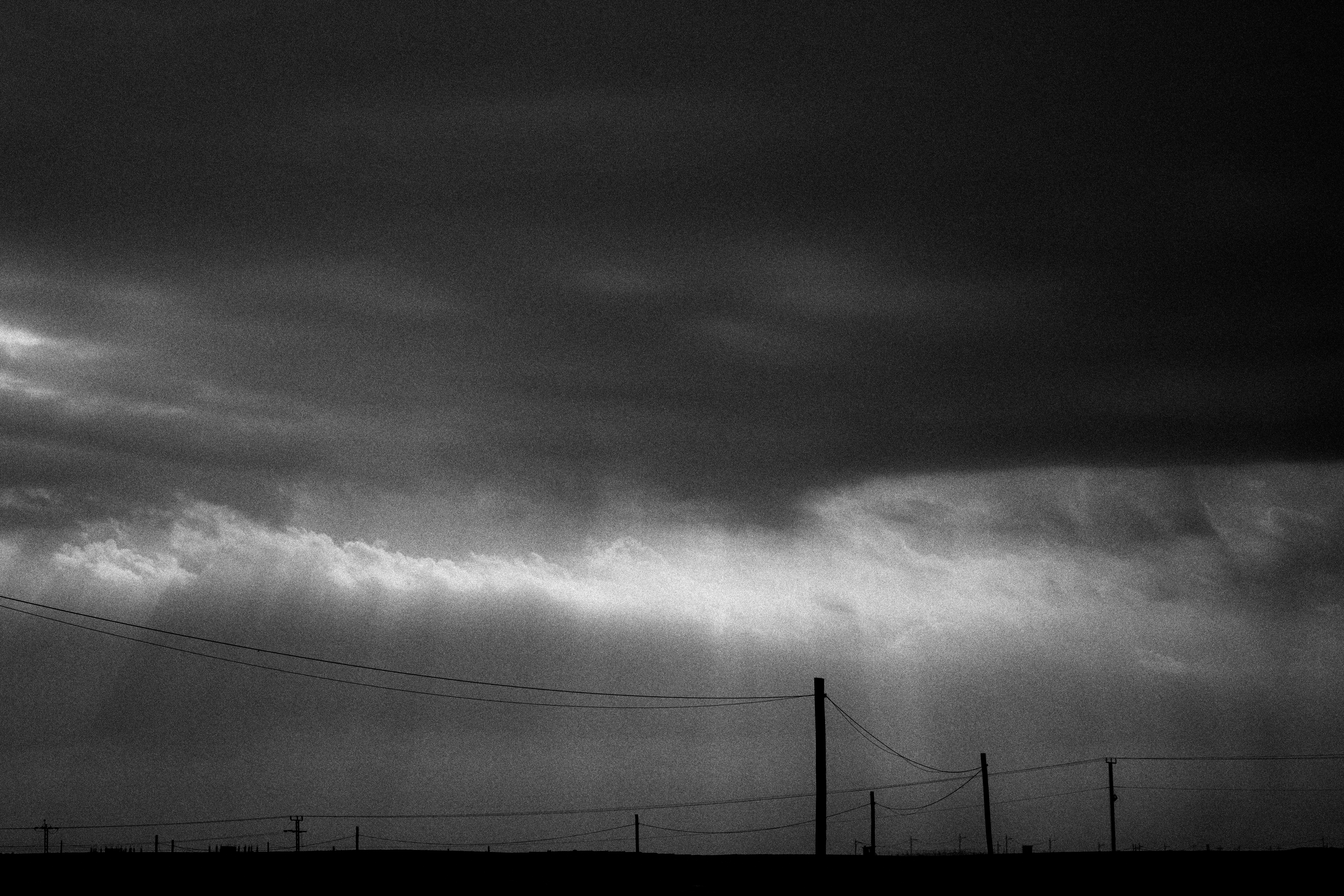Black and White Photo of an Overcast Sky · Free Stock Photo