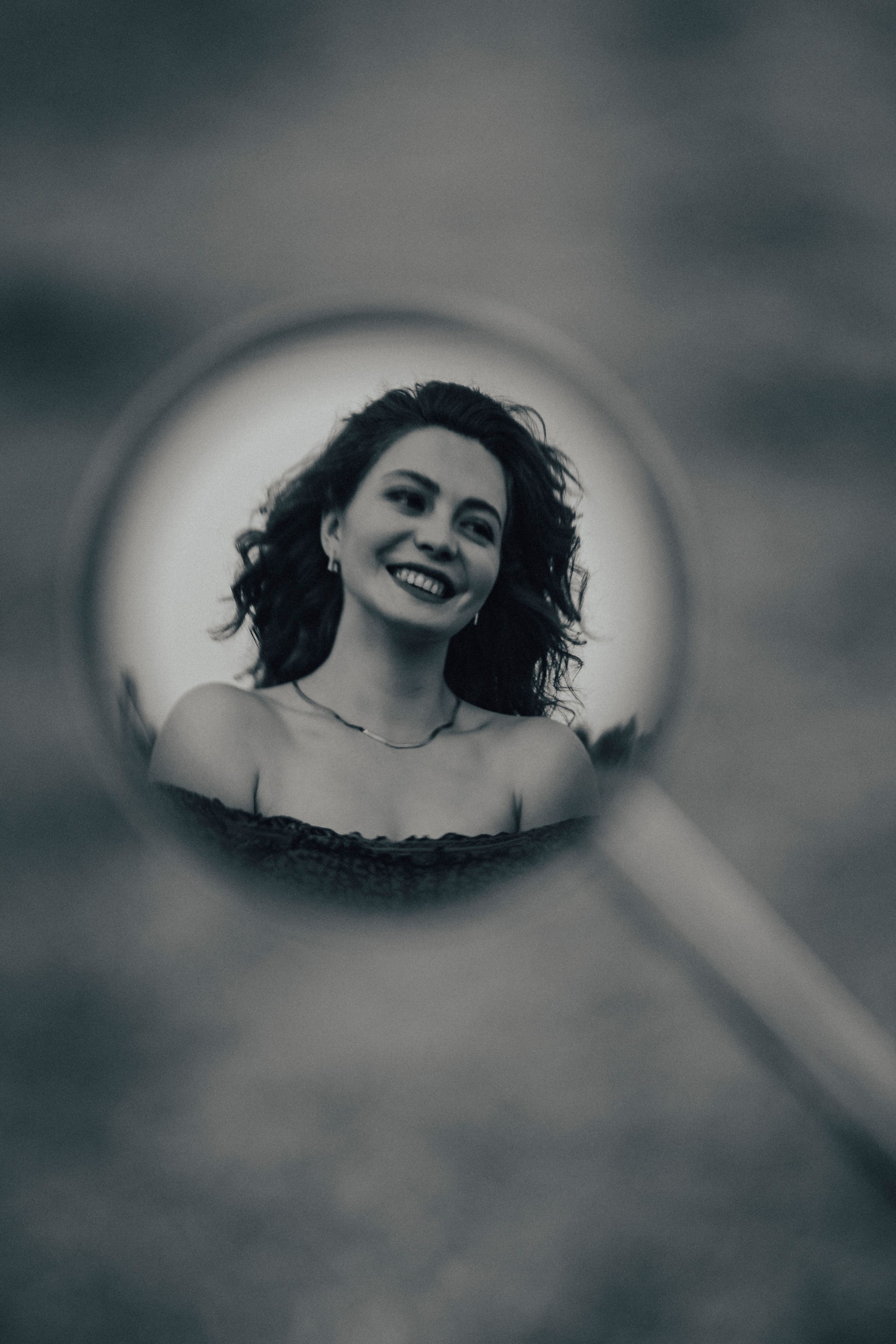Woman Reflection in Glass Window · Free Stock Photo