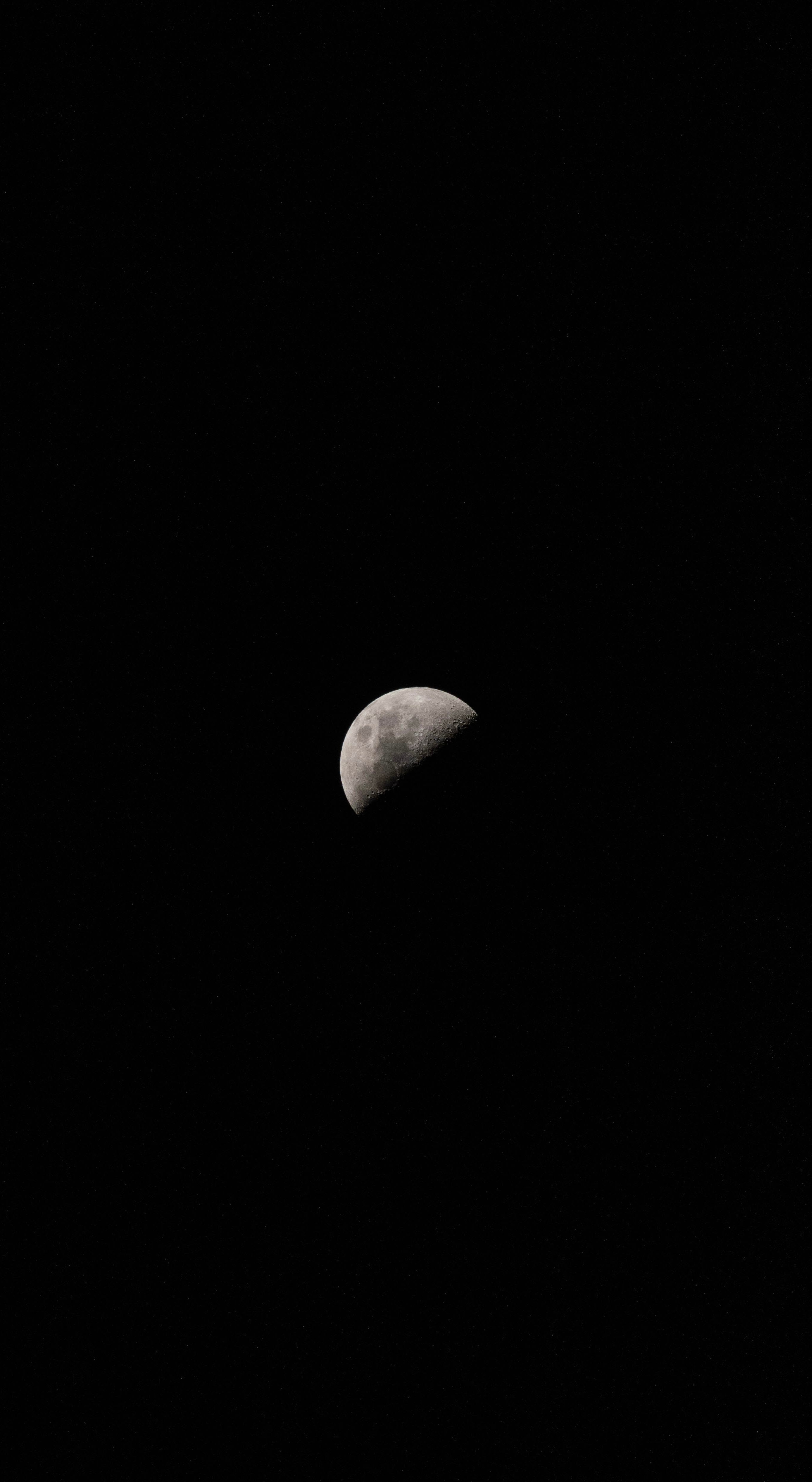 Quarter Moon in the Sky · Free Stock Photo
