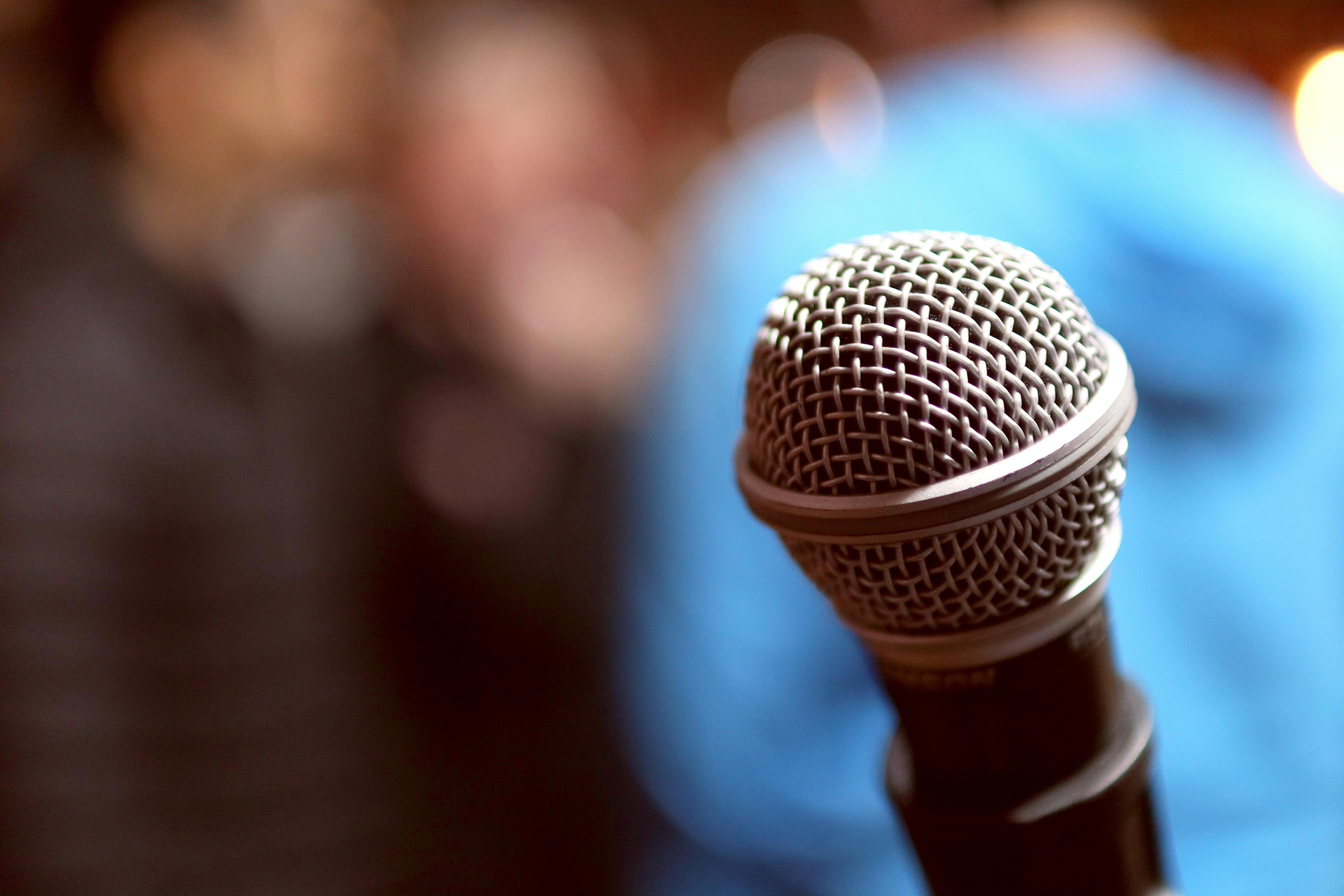Close-up of a Microphone · Free Stock Photo