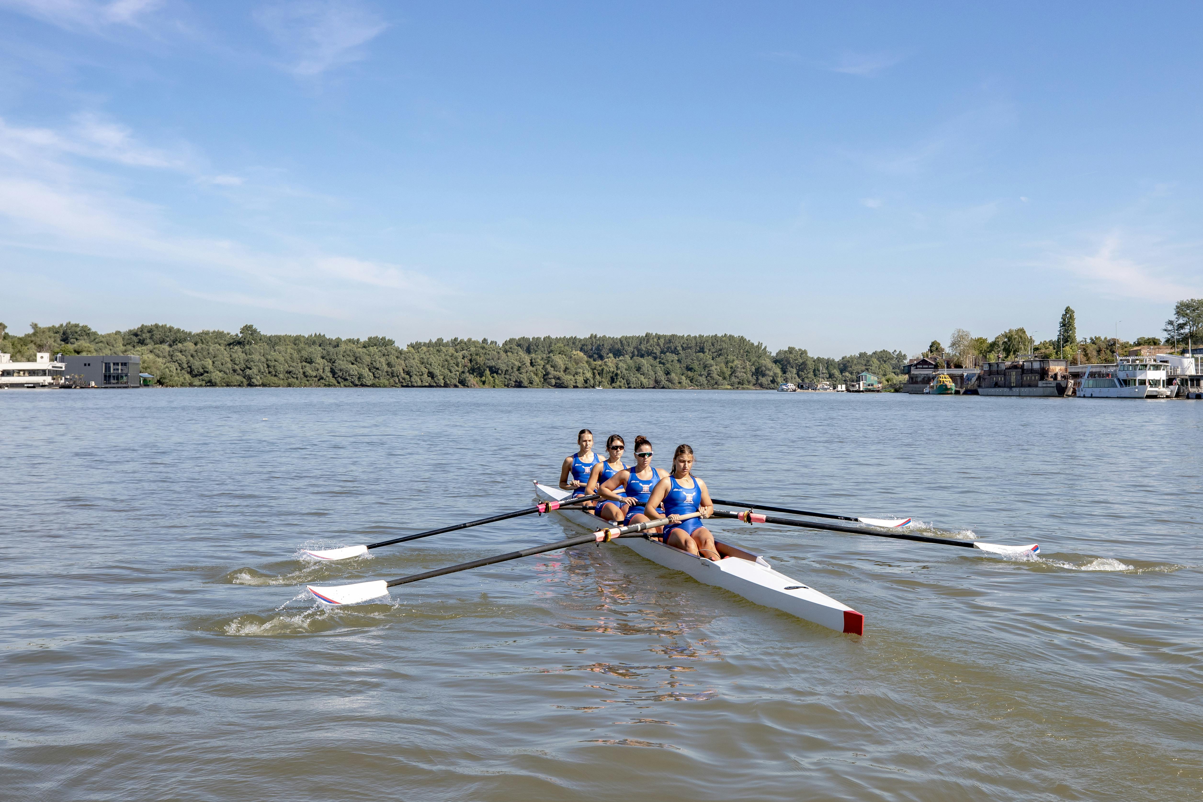 People in a Rowboat on the Sava River in Belgrade, Serbia · Free Stock ...
