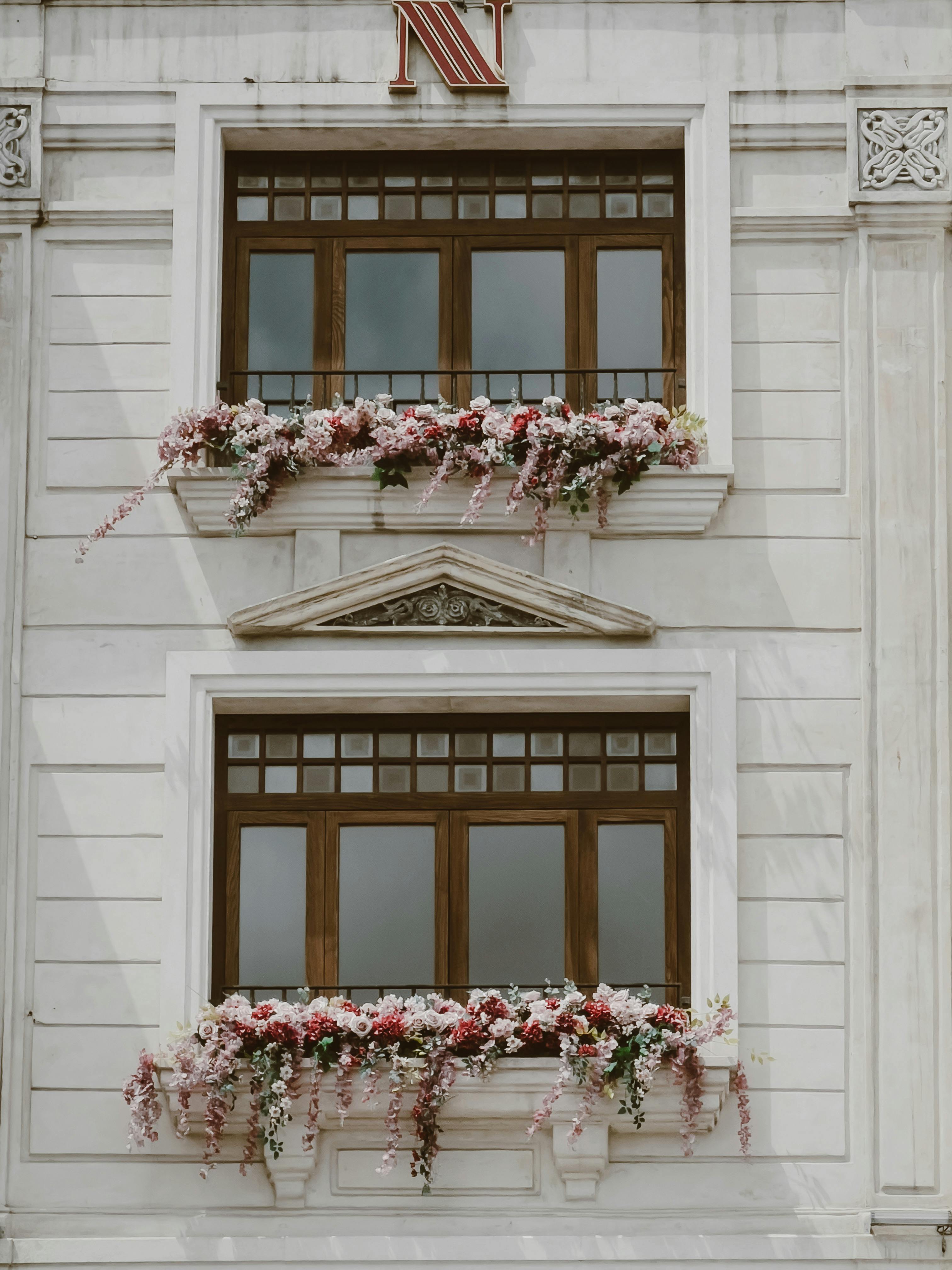 Windows in a Traditional Tenement · Free Stock Photo