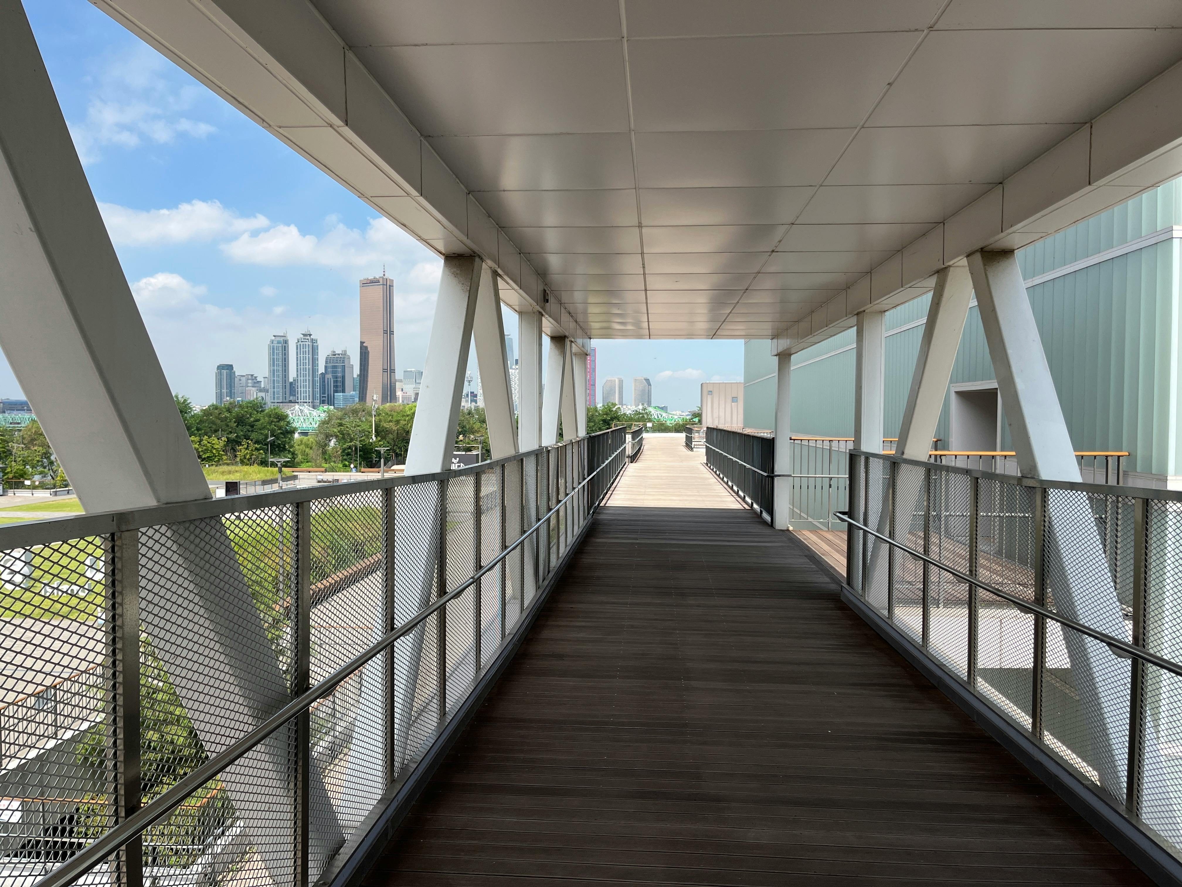 A Modern Overpass with the View of Skyscrapers in Distance · Free Stock ...