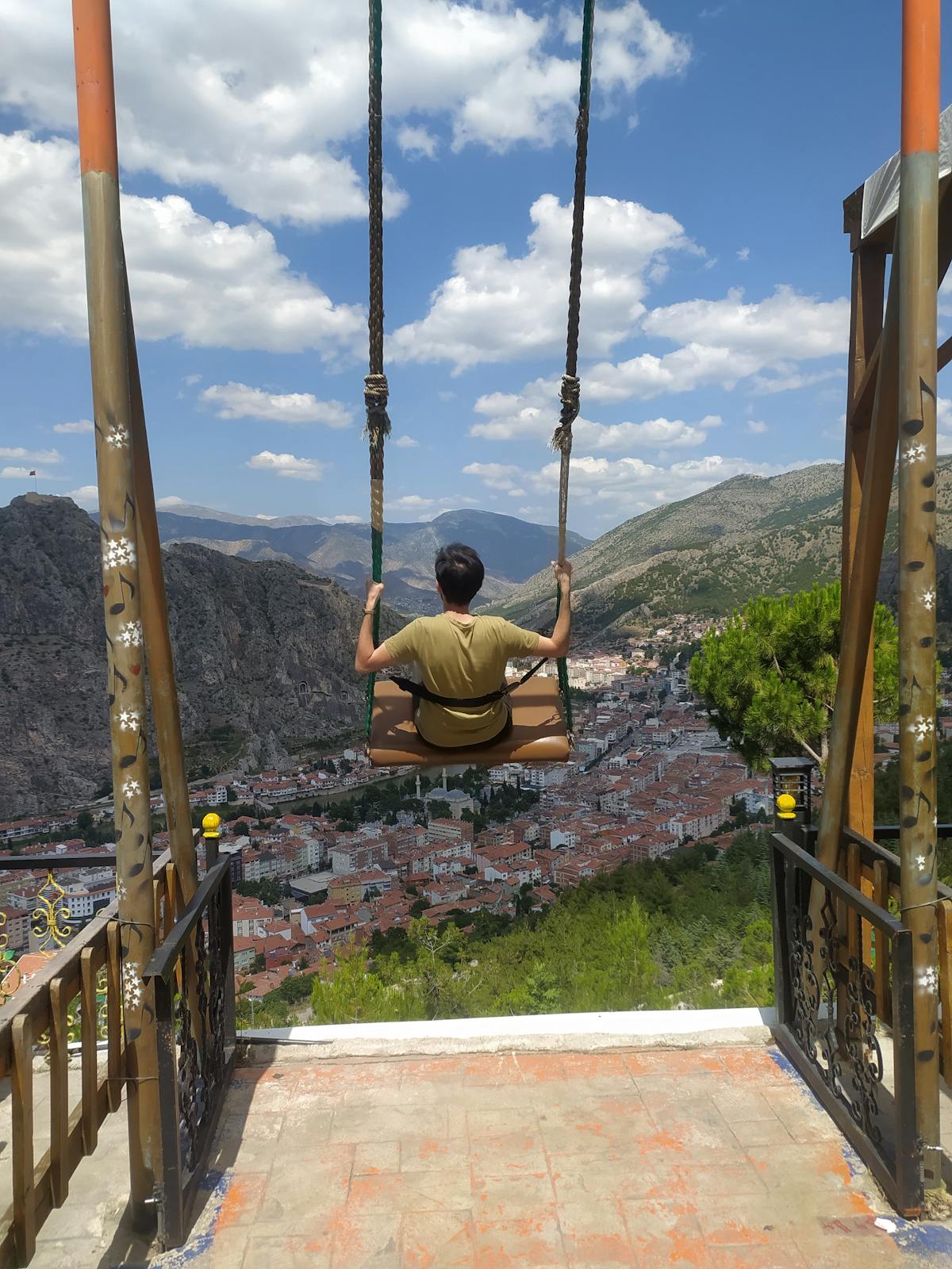 Swinging On Huge Swing Over Valley Photos, Download The BEST Free ...