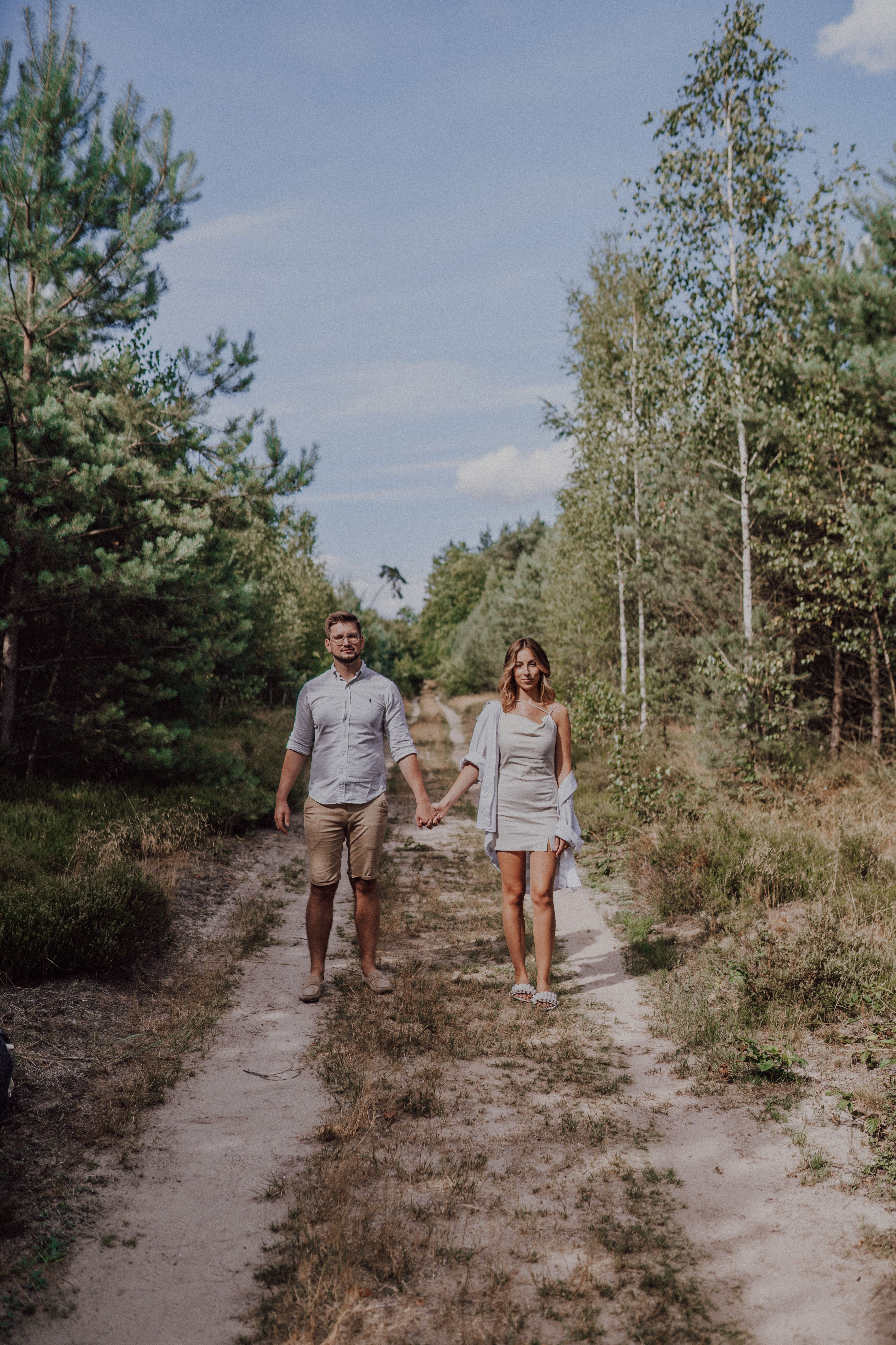 Couple Walking on a Path in Forest · Free Stock Photo