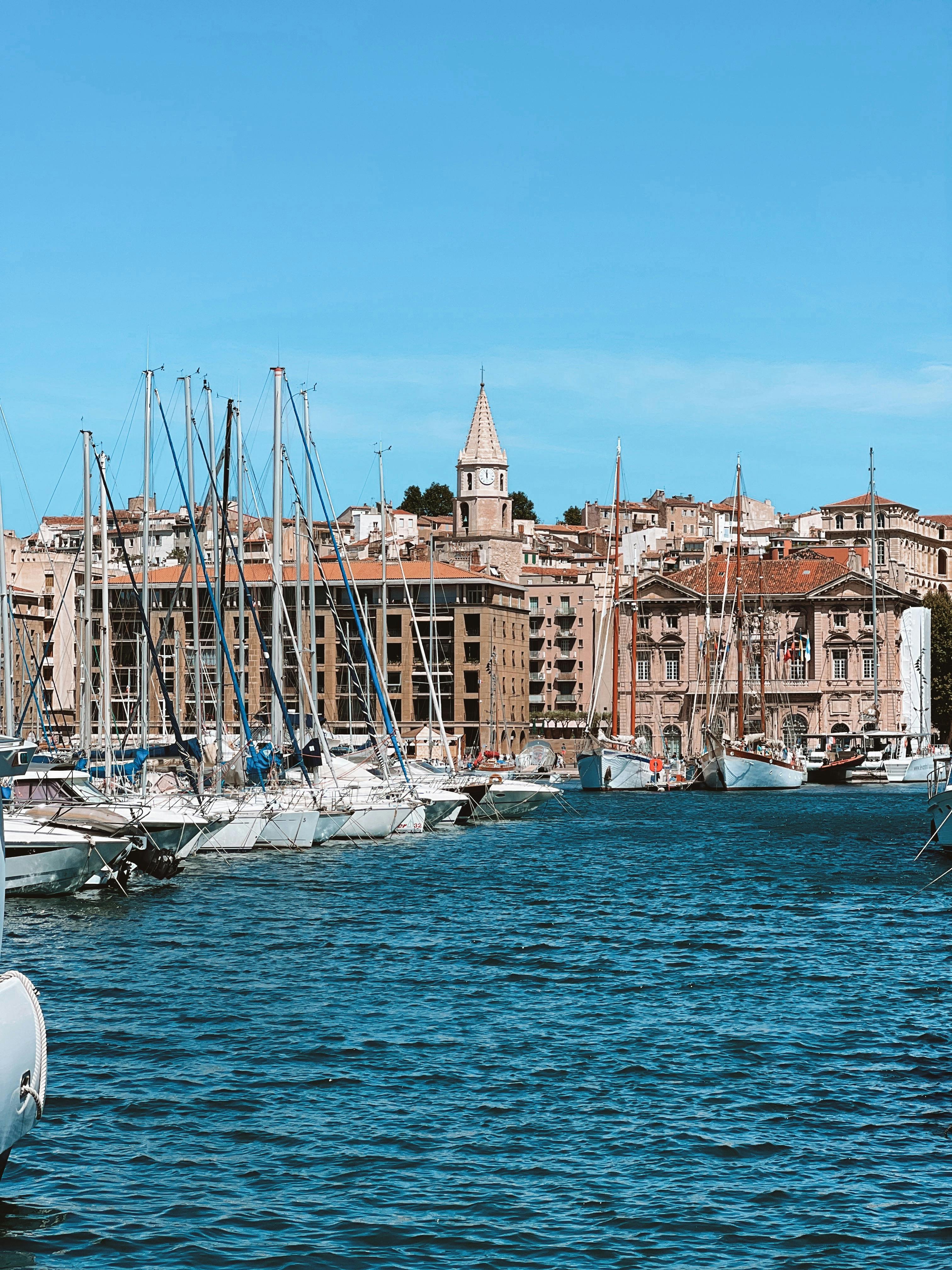 Bay and Small Harbor on Marseille Shore · Free Stock Photo