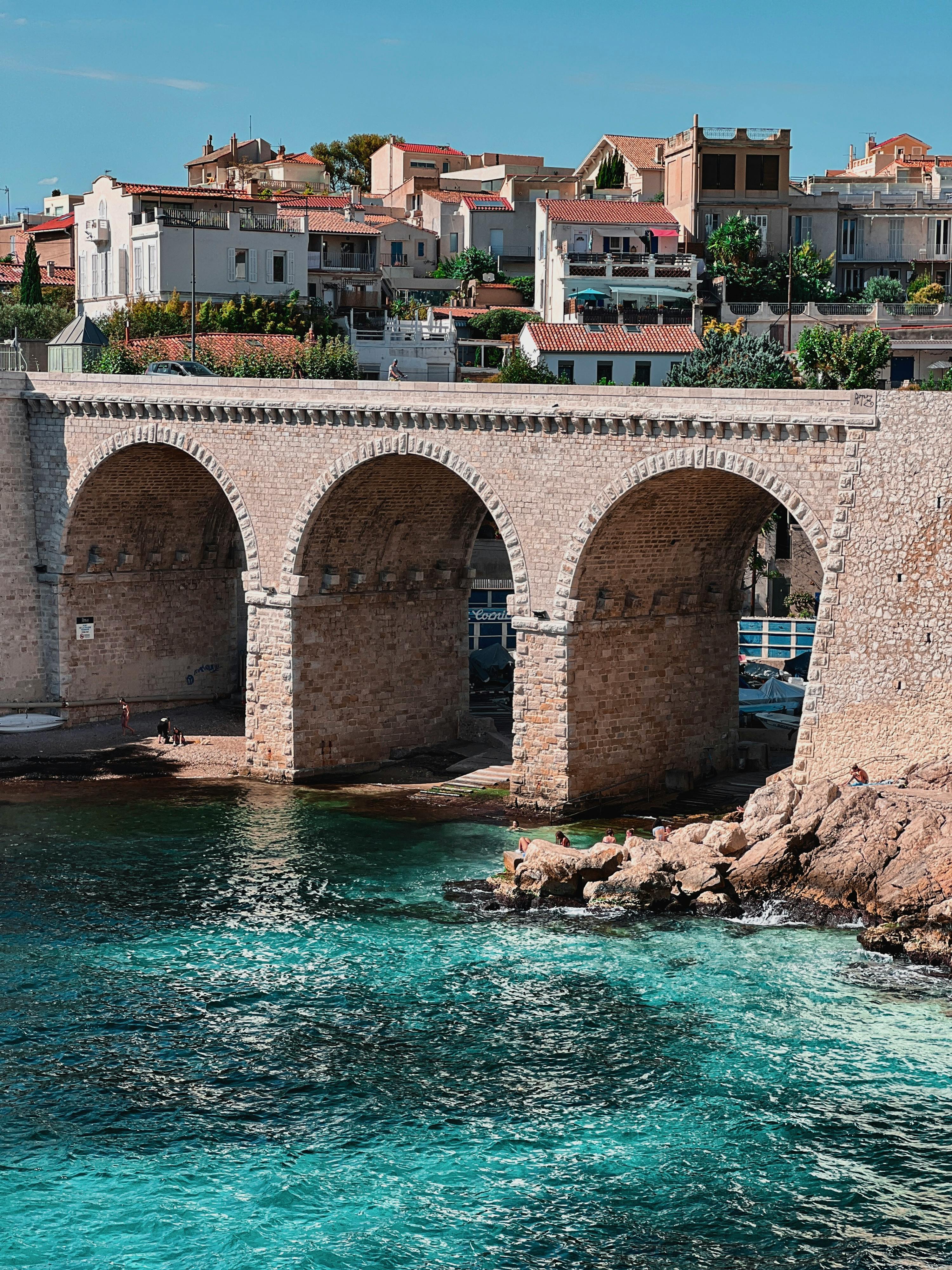 Arched Stone Bridge in Marseille · Free Stock Photo