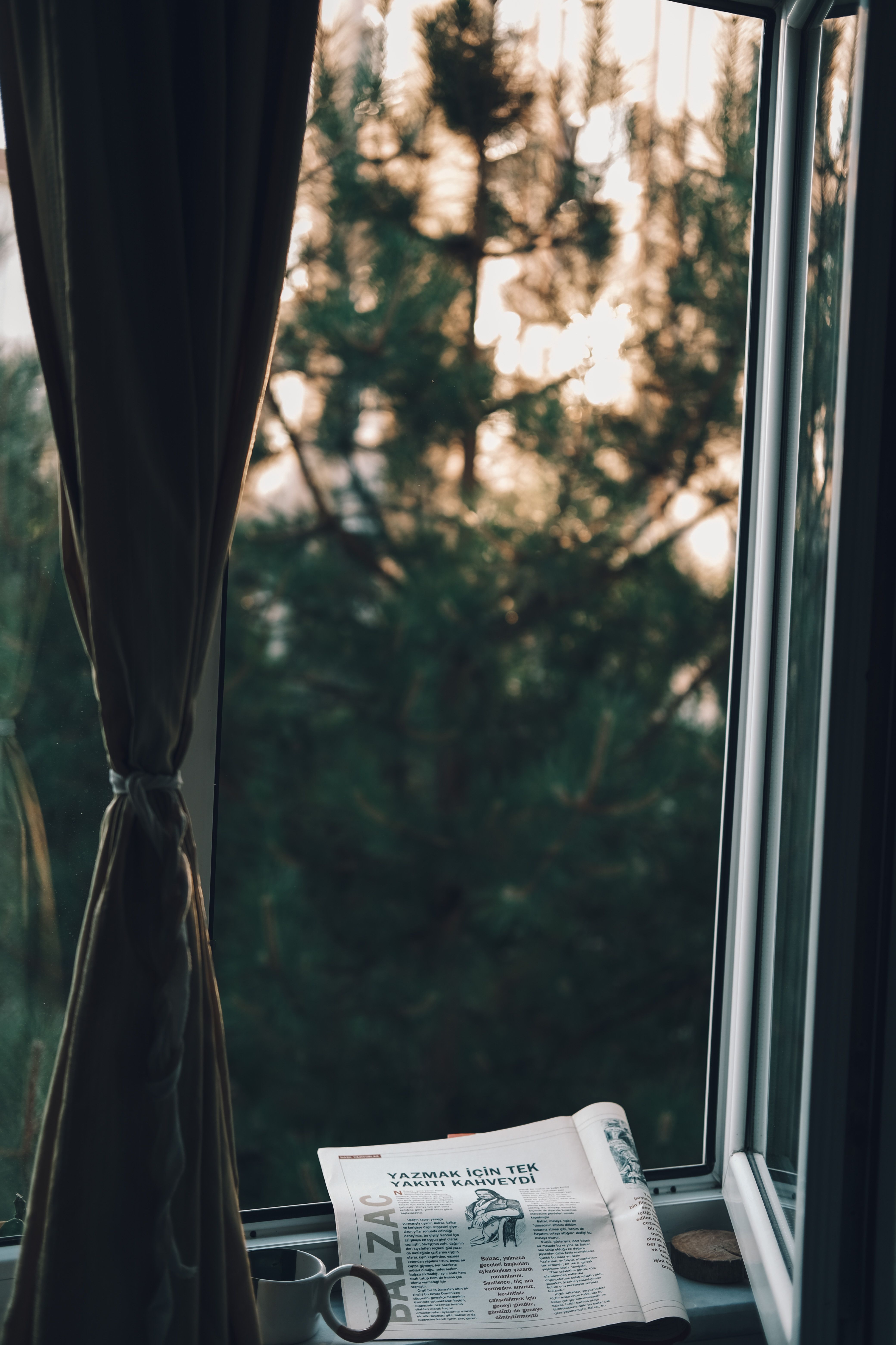 Curtain near Open Window · Free Stock Photo
